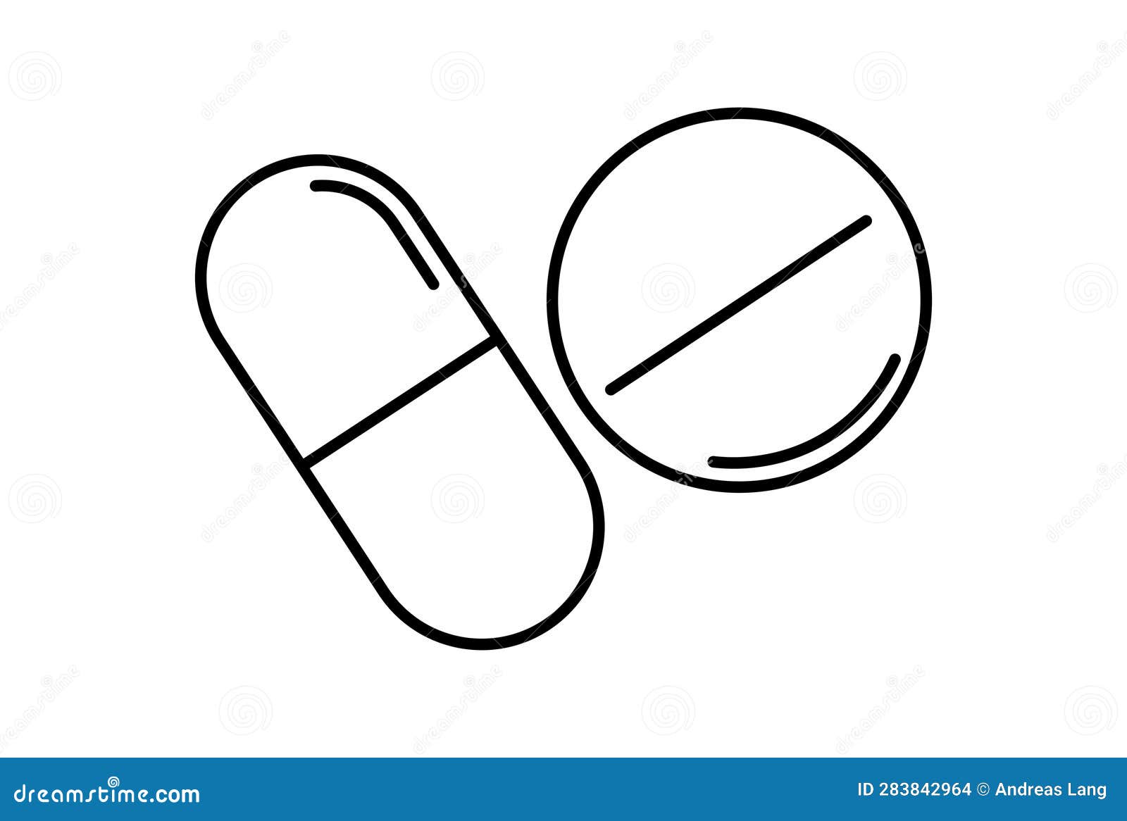 Tablets Line Flat Icon Black Science Outline Symbol App Web Sign Stock ...