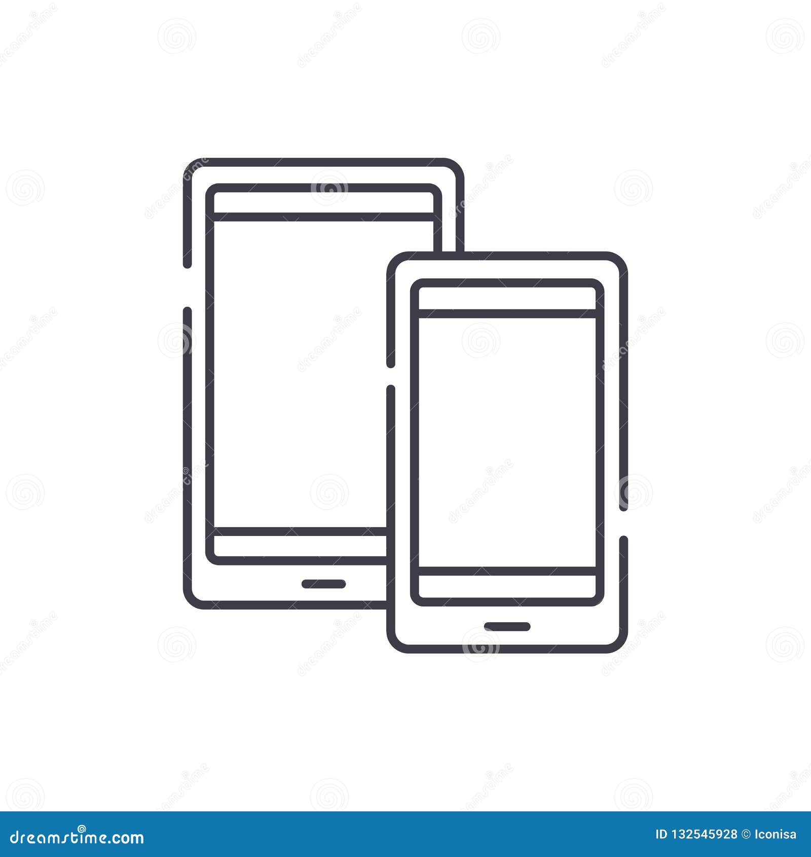 Tablets Line Icon Concept. Tablets Vector Linear Illustration, Symbol ...