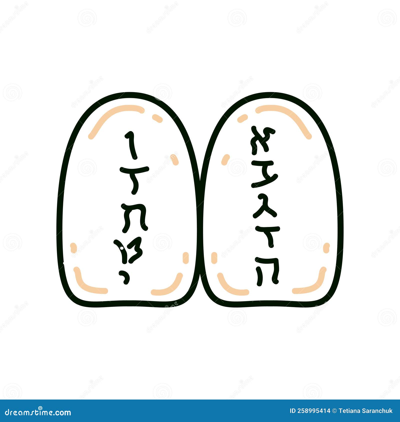 Tablets of Moses. Tablets of the Covenant with Ten Commandments of Holy ...