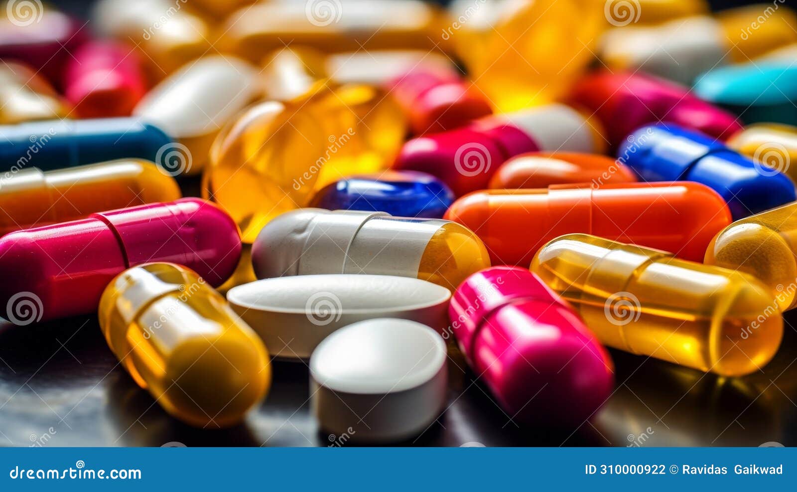 Tablets Over Medication Diagram Stock Illustration - Illustration of ...