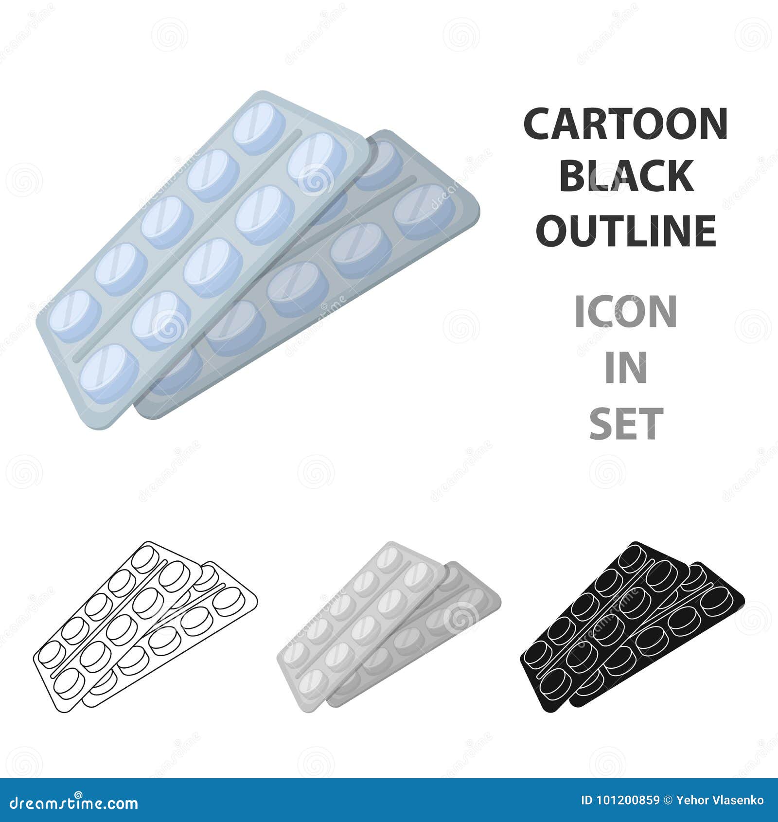 Tablets in the Package.Old Age Single Icon in Cartoon Style Vector ...