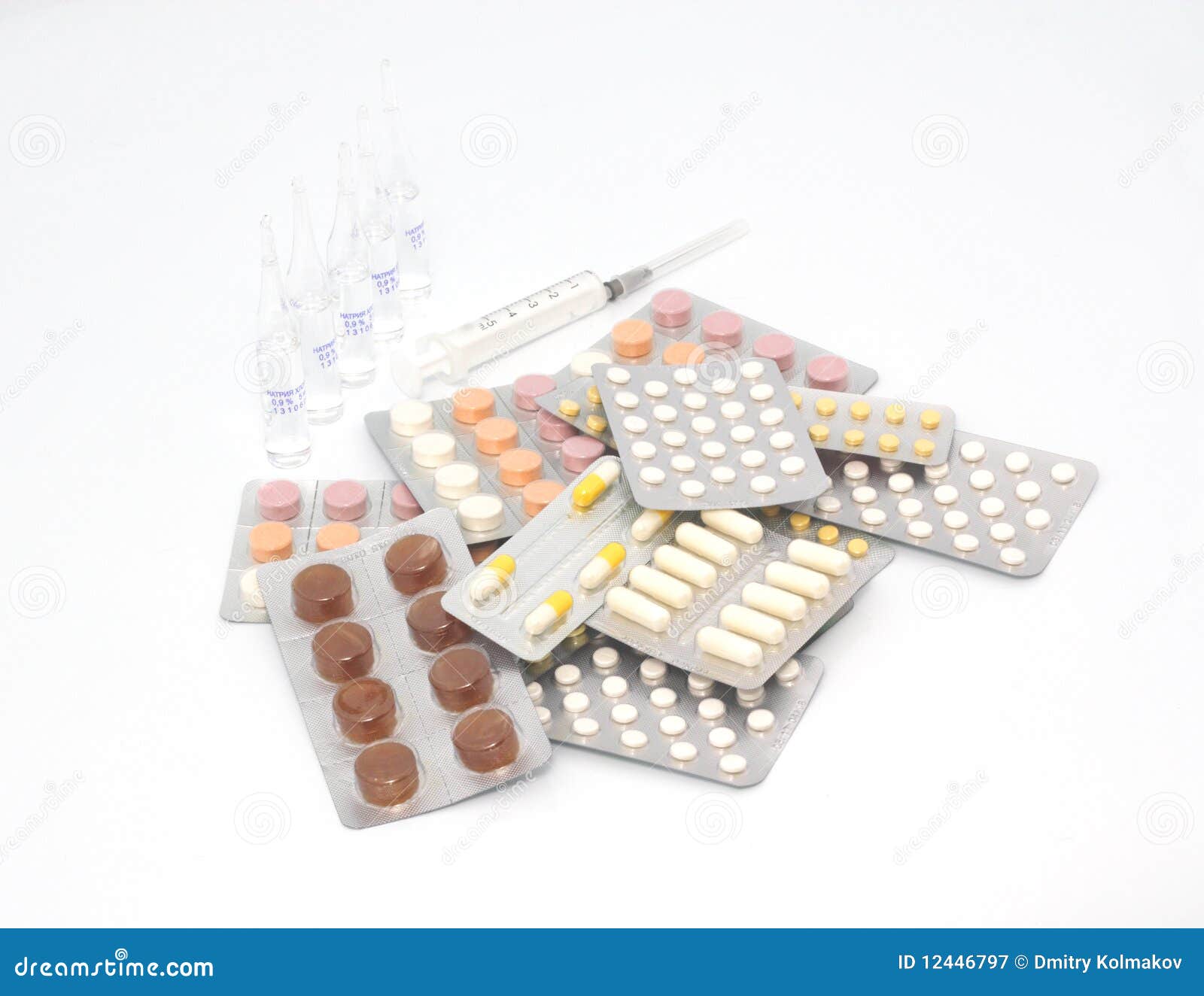 Tablets in packing. stock image. Image of macro, tablet - 12446797