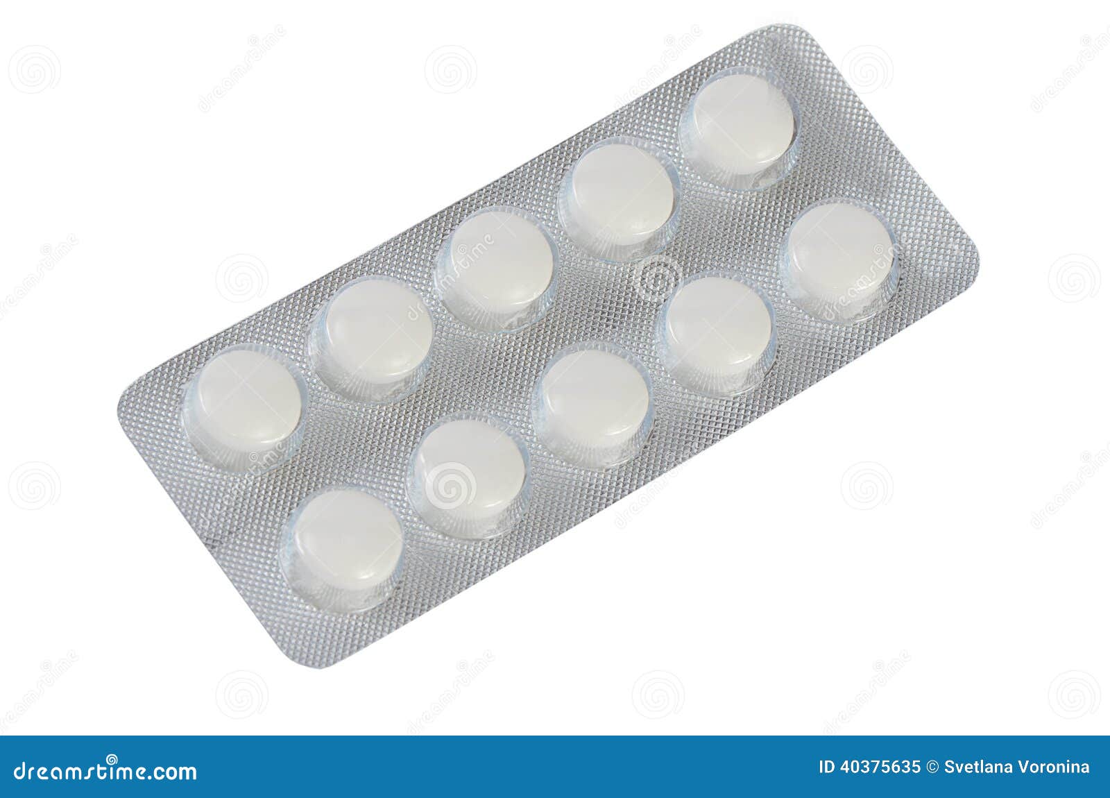 Tablets in Packing Isolated on White Stock Image - Image of alternative ...