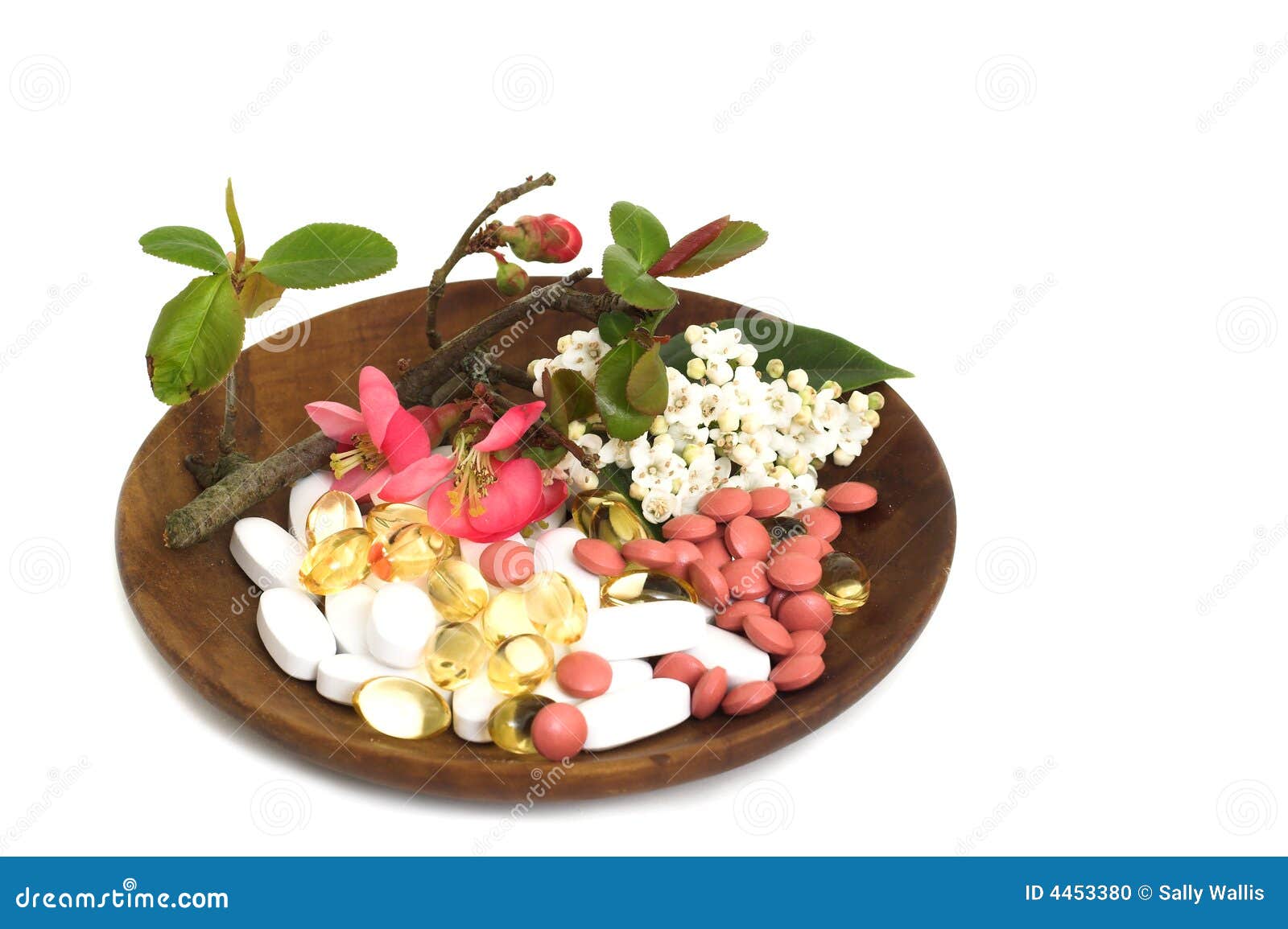 Tablets, Pills, Capsules & Flowers Stock Photo - Image of florets ...