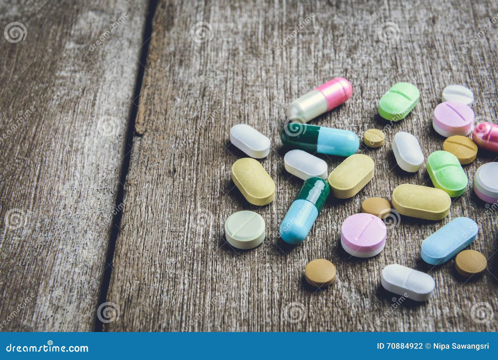 Tablets and Pills on the Table Stock Photo - Image of painkiller ...