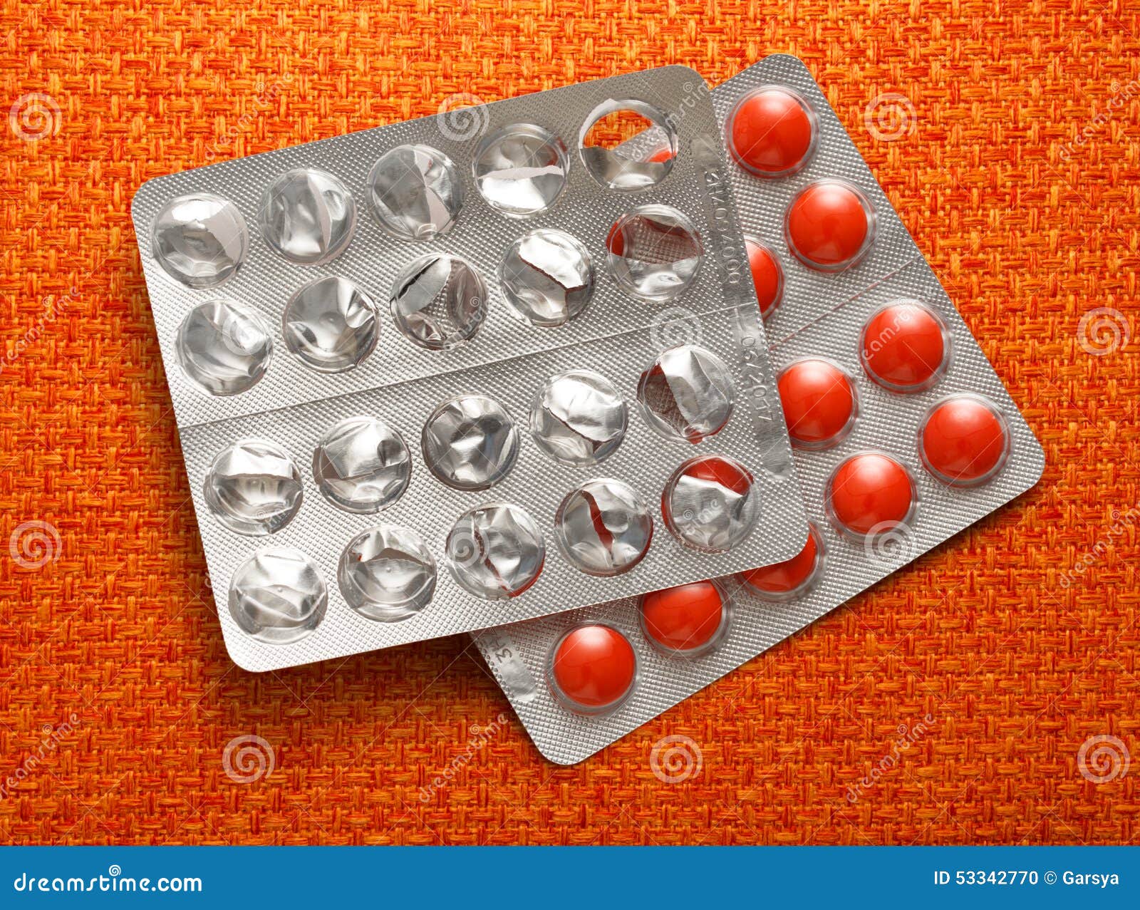 Tablets in plastic packing stock photo. Image of care - 53342770