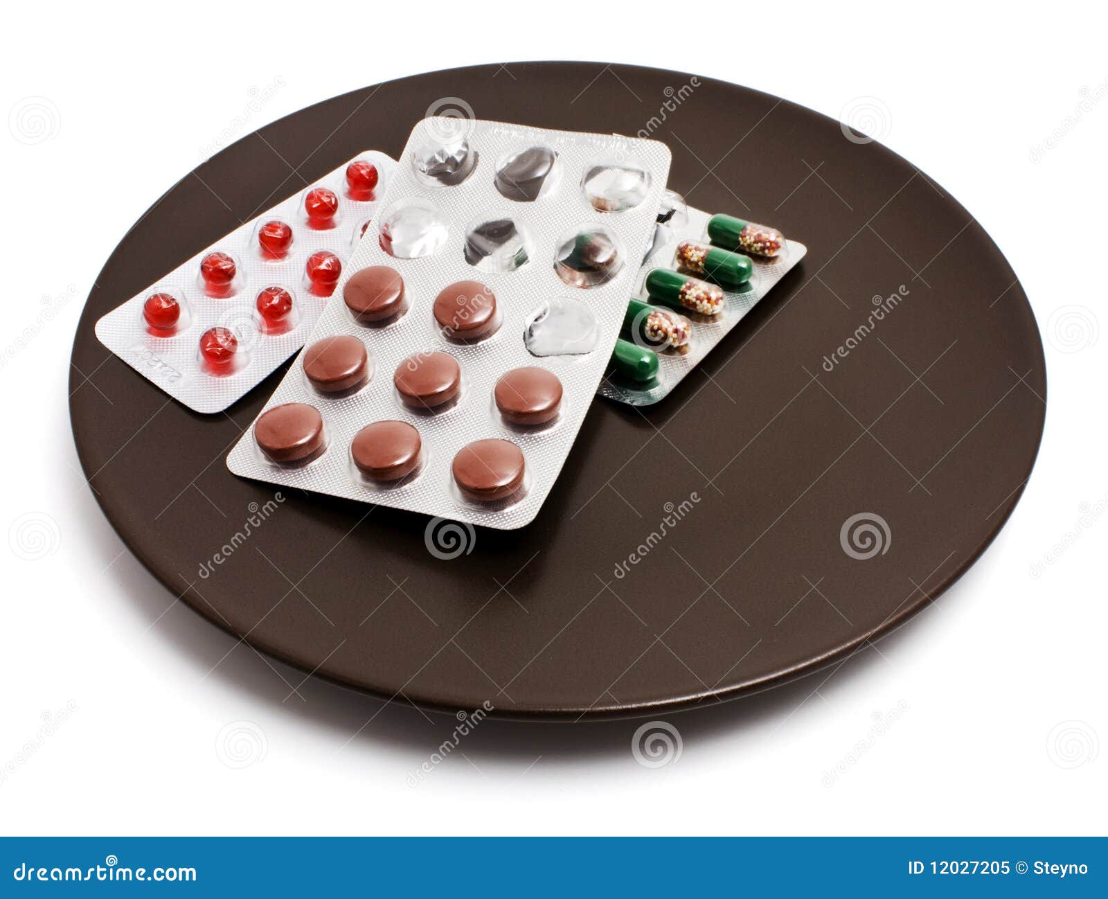 Tablets on a plate stock image. Image of drug, capsule - 12027205