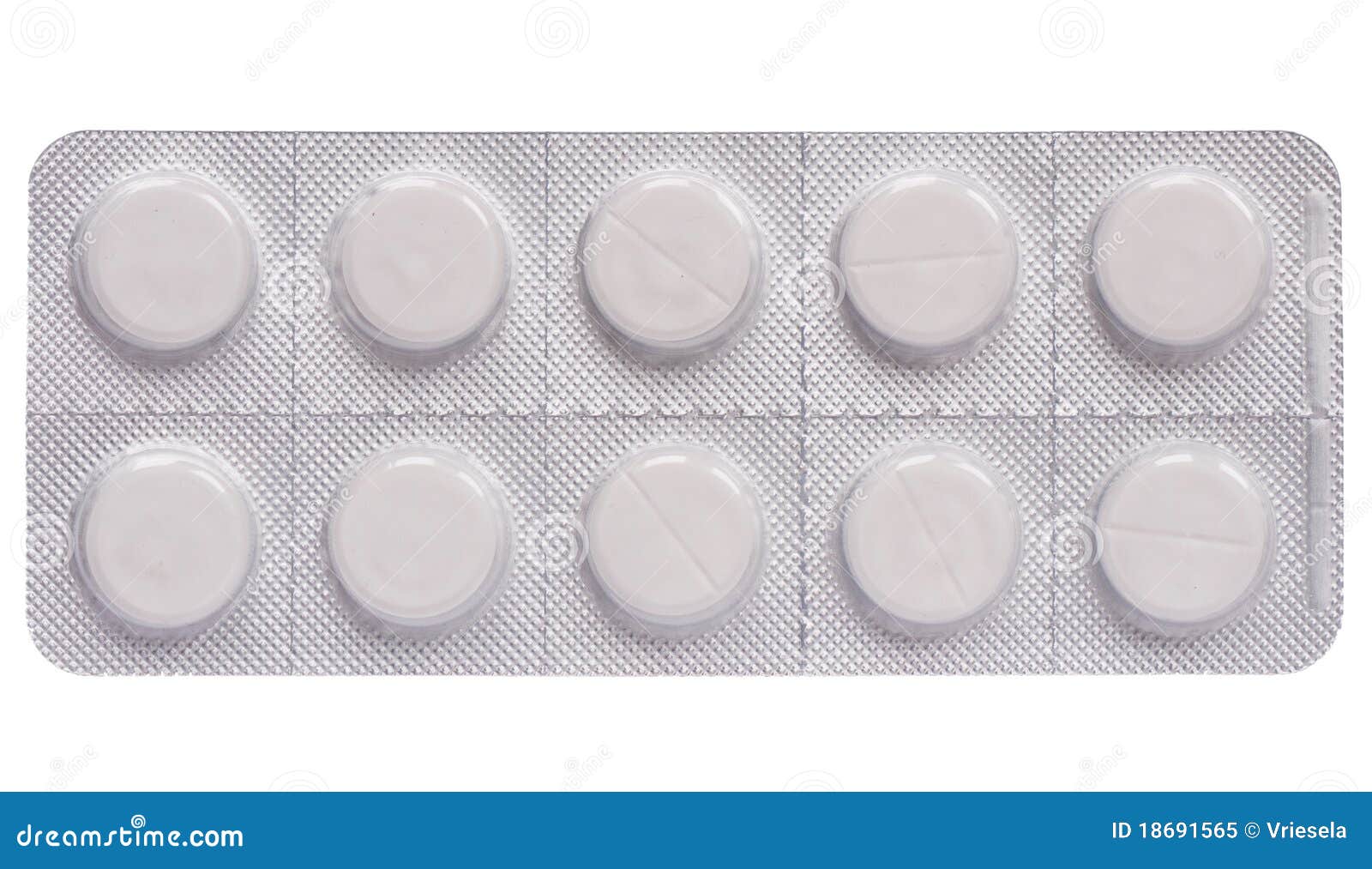 Tablets in Push-through Strip Stock Image - Image of blister ...