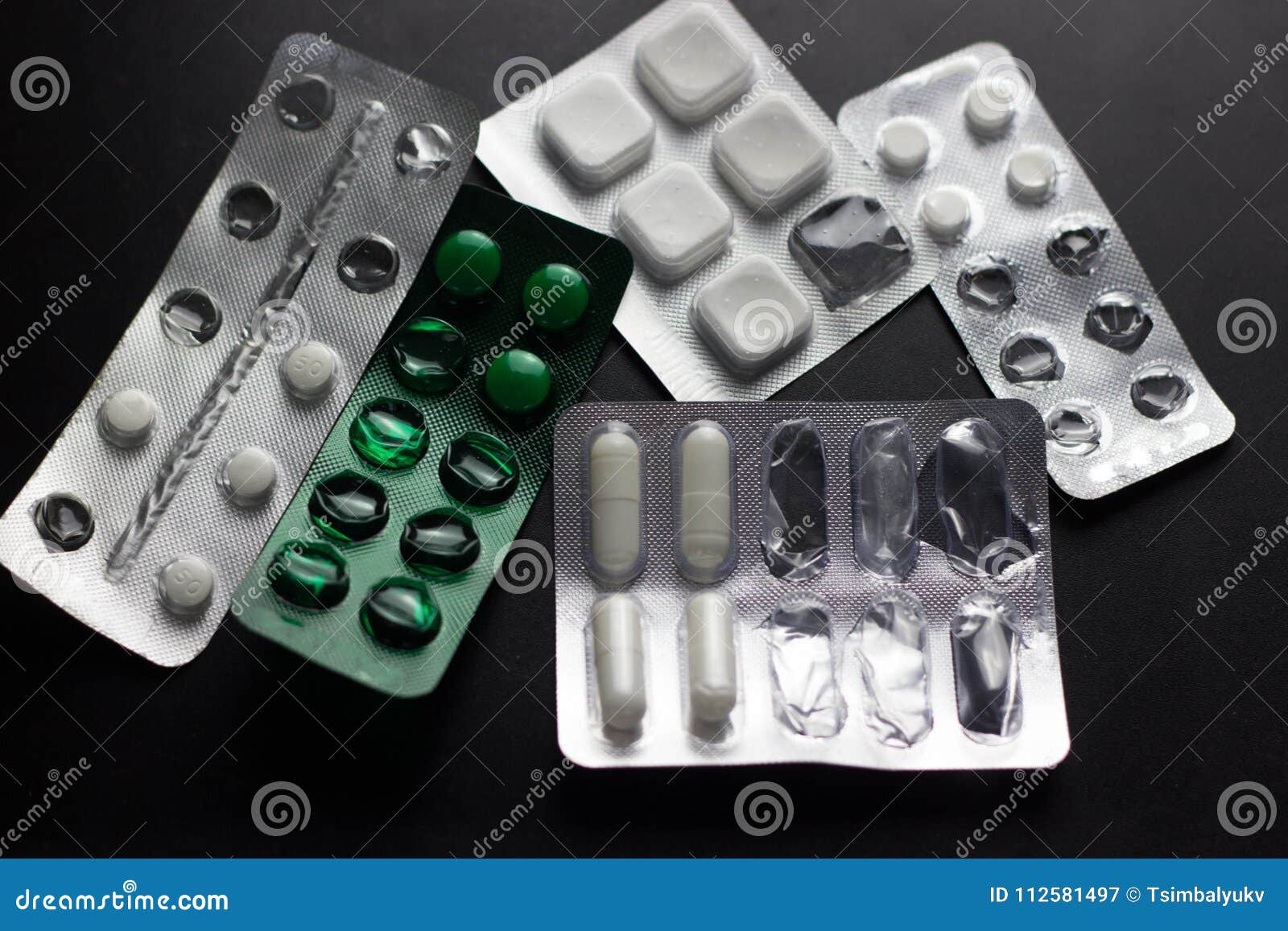 The Tablets are Scattered on the Table. the Season of the Common Cold ...