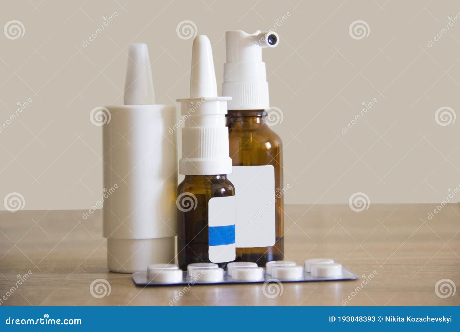 Tablets for Sick People are in Packaging on Table Stock Image - Image ...