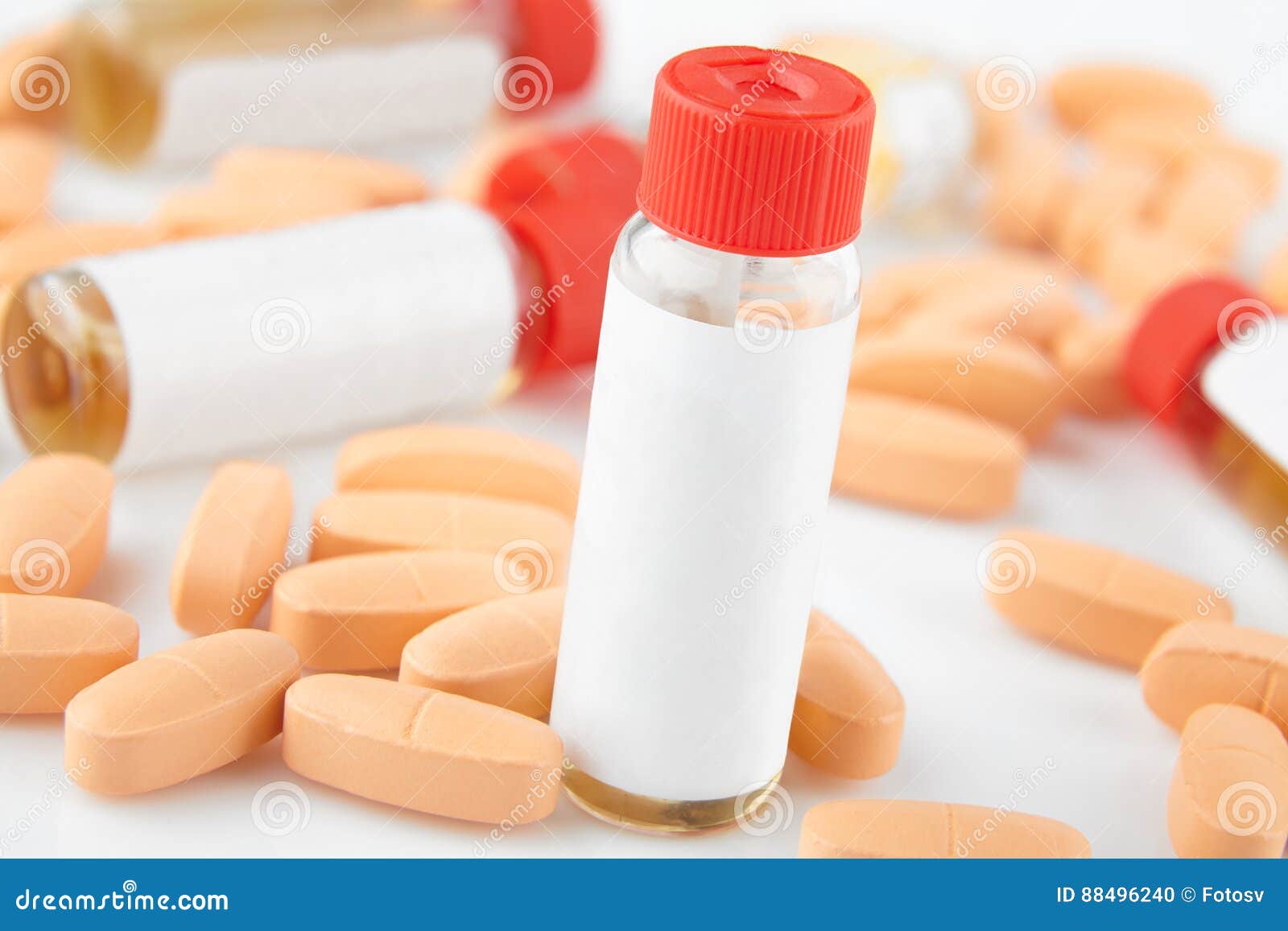 Tablets and Solution for Injections Stock Photo - Image of ampoule ...
