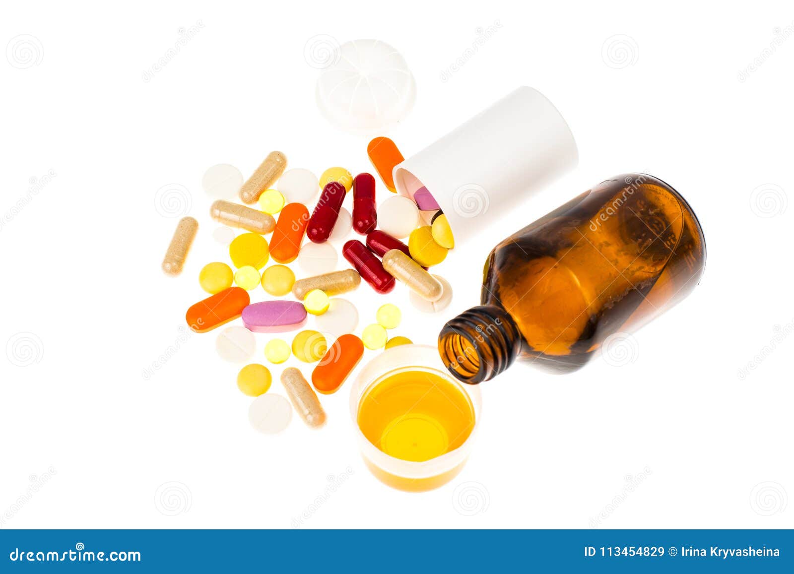 Tablets and Syrups Forms of Medication Stock Image - Image of expired ...
