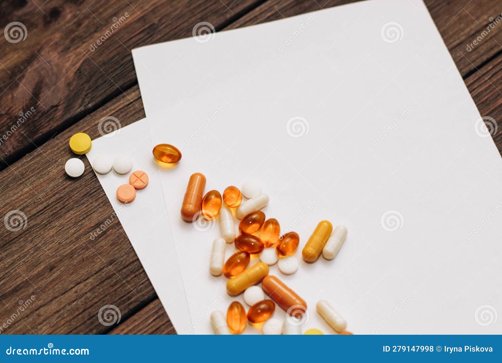 Tablets on the Table with Documents with a Place for Text. Stock Photo ...