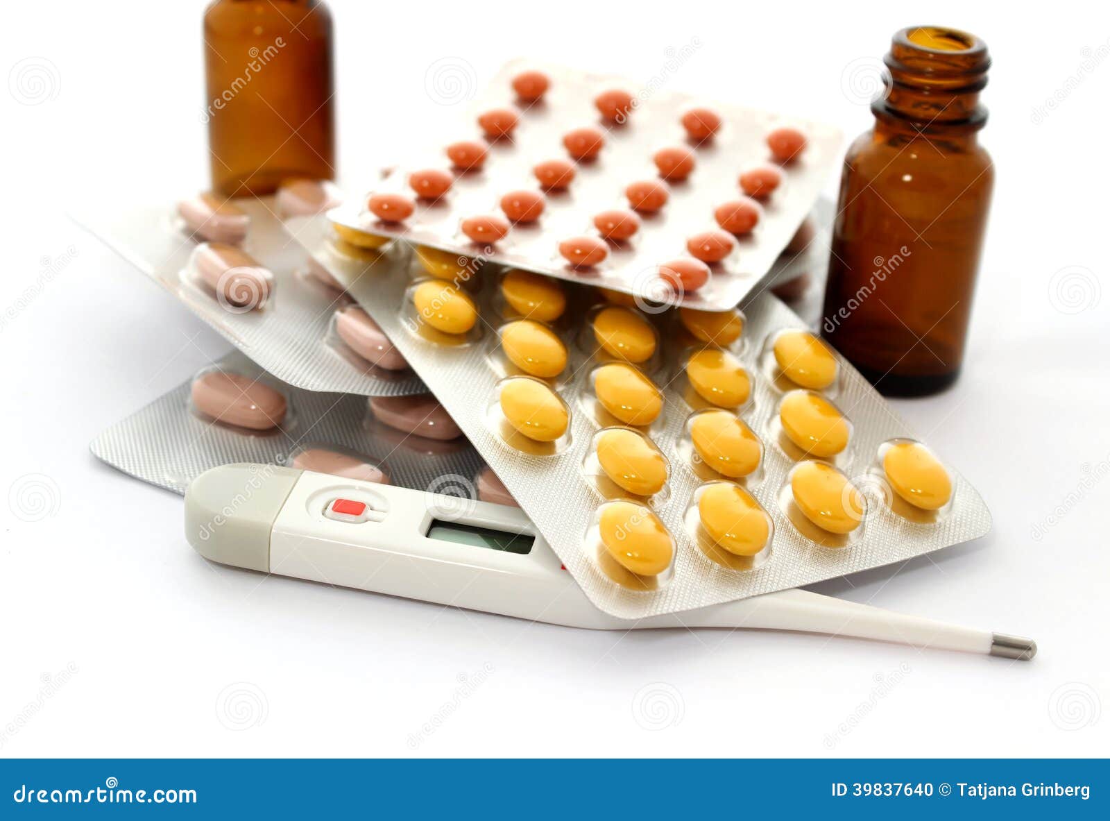 Tablets for Treatment of Illness Isolated Stock Photo - Image of health ...