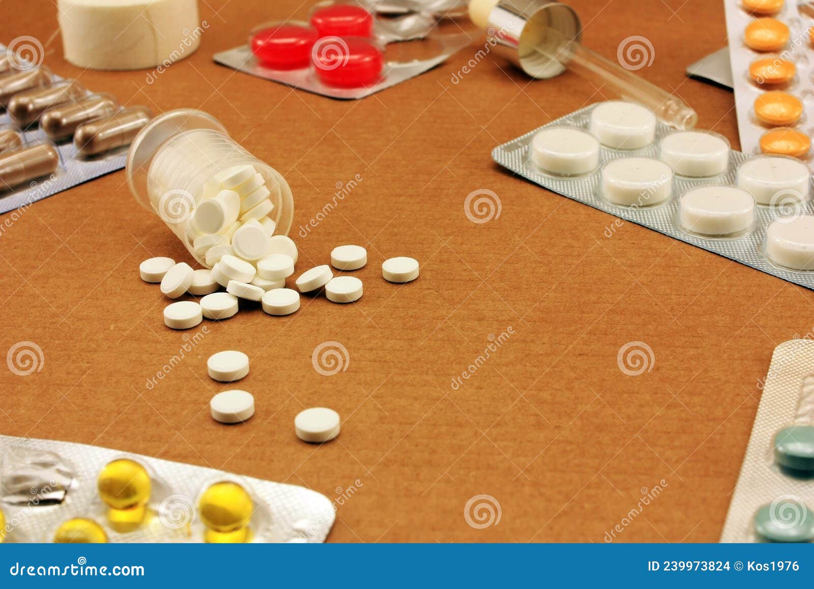 Tablets for the Treatment of Illness Stock Photo - Image of envelope ...