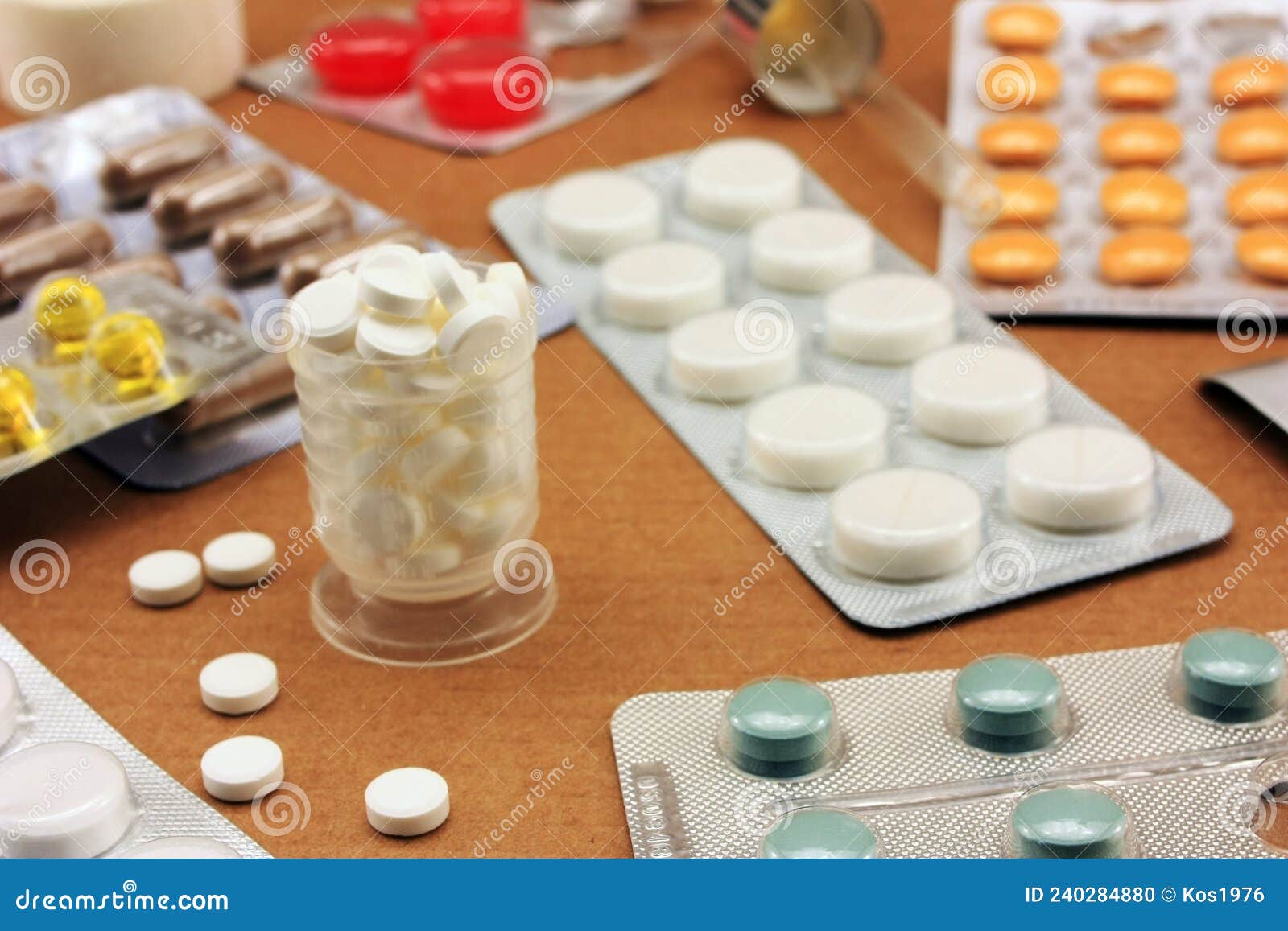 Tablets for the Treatment of Illness Stock Photo - Image of attention ...