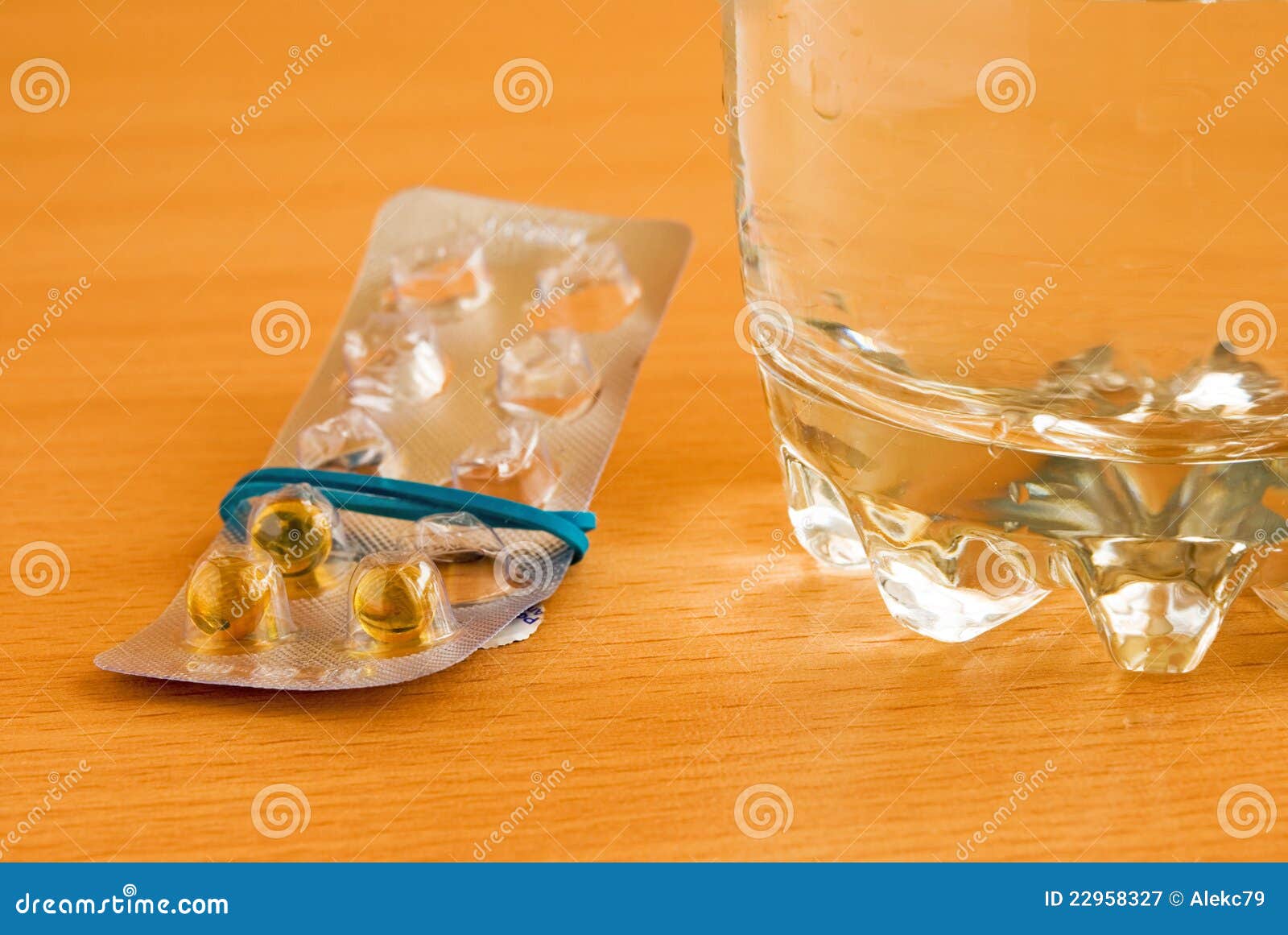 Tablets with water stock image. Image of pills, glass - 22958327