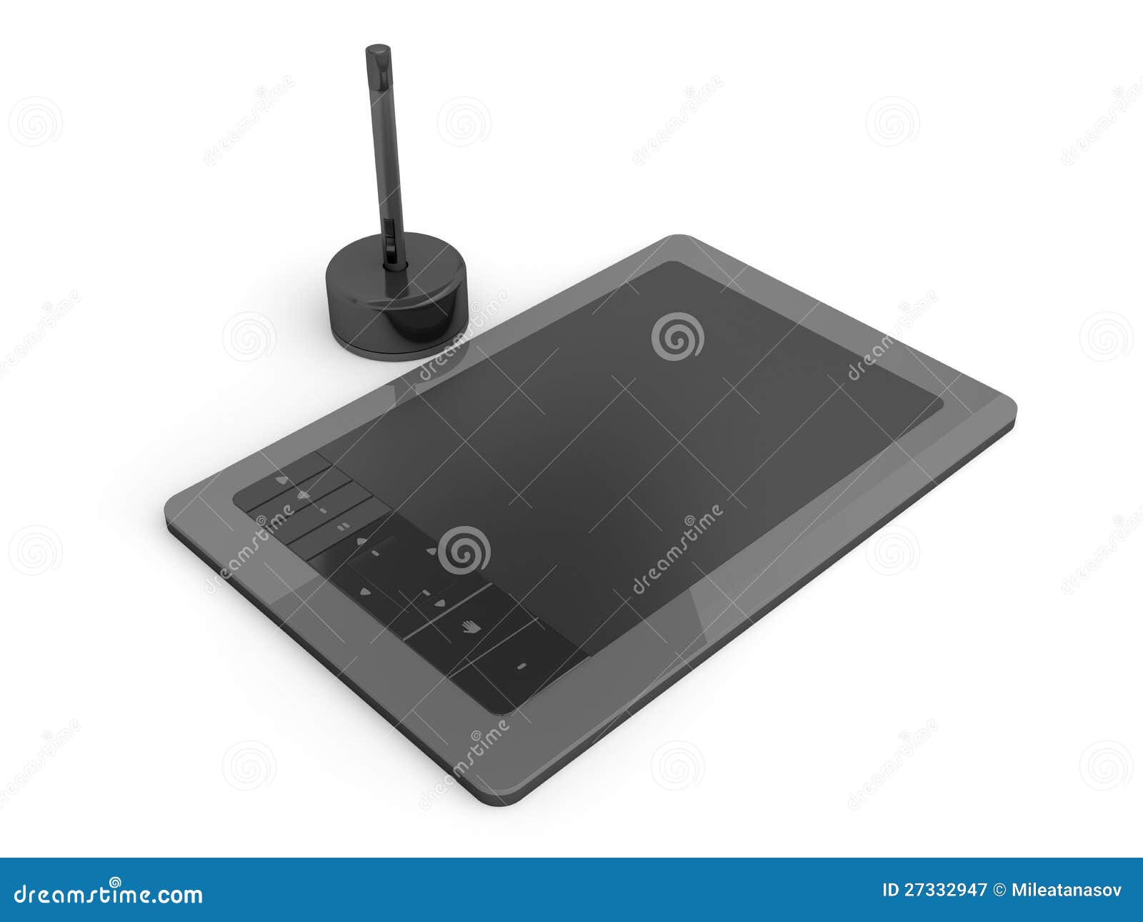 Tablette Graphique Avec Le Crayon Lecteur Illustration Stock ...