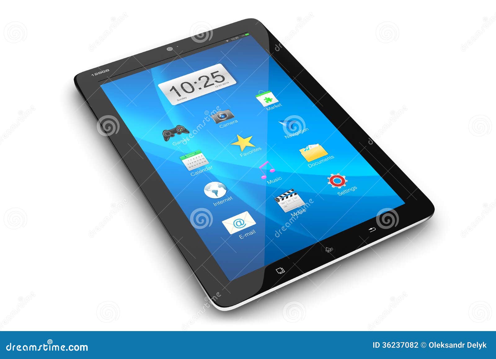 Tablette Moderne Avec L'interface Illustration Stock - Illustration du ...
