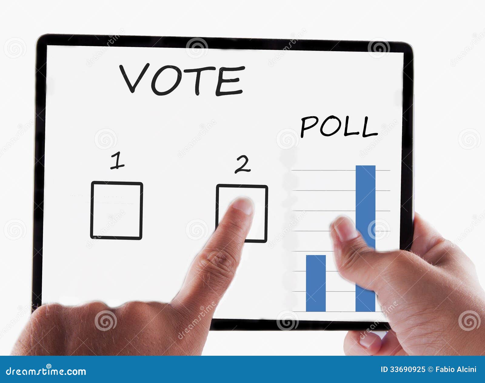 Tablette pour le vote image stock. Image du ordinateur - 33690925