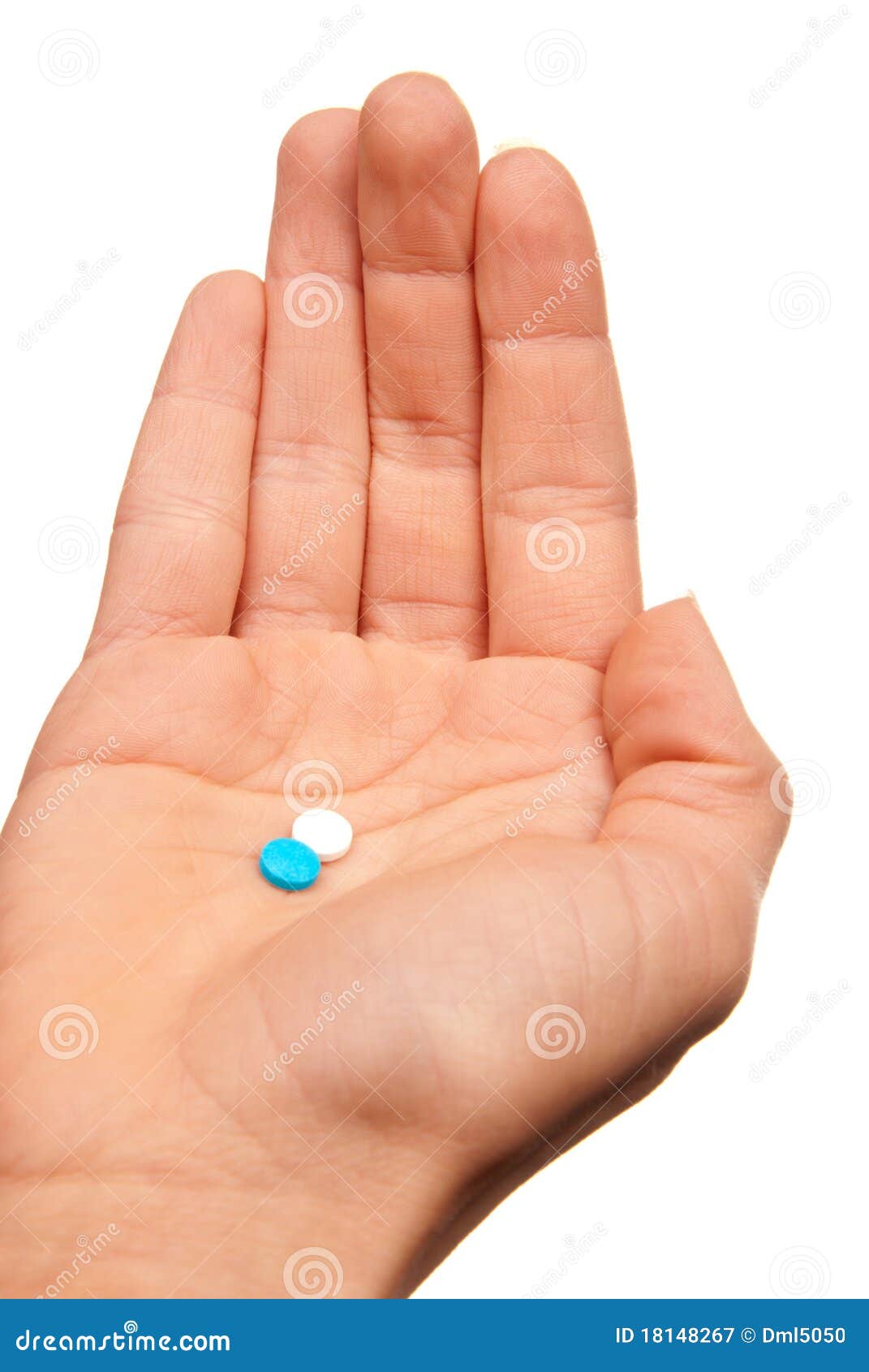 Tabletten in der Hand stockbild. Bild von nahrung, kopfschmerzen - 18148267