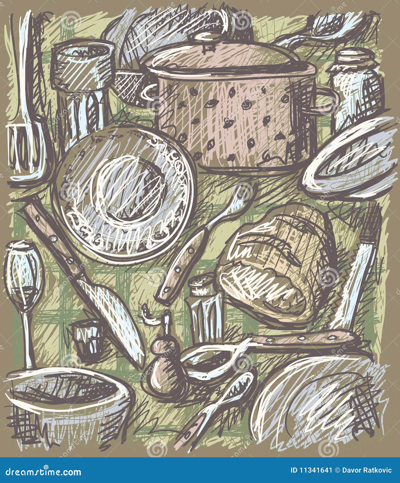 Tableware artwork stock vector. Illustration of shaker - 11341641