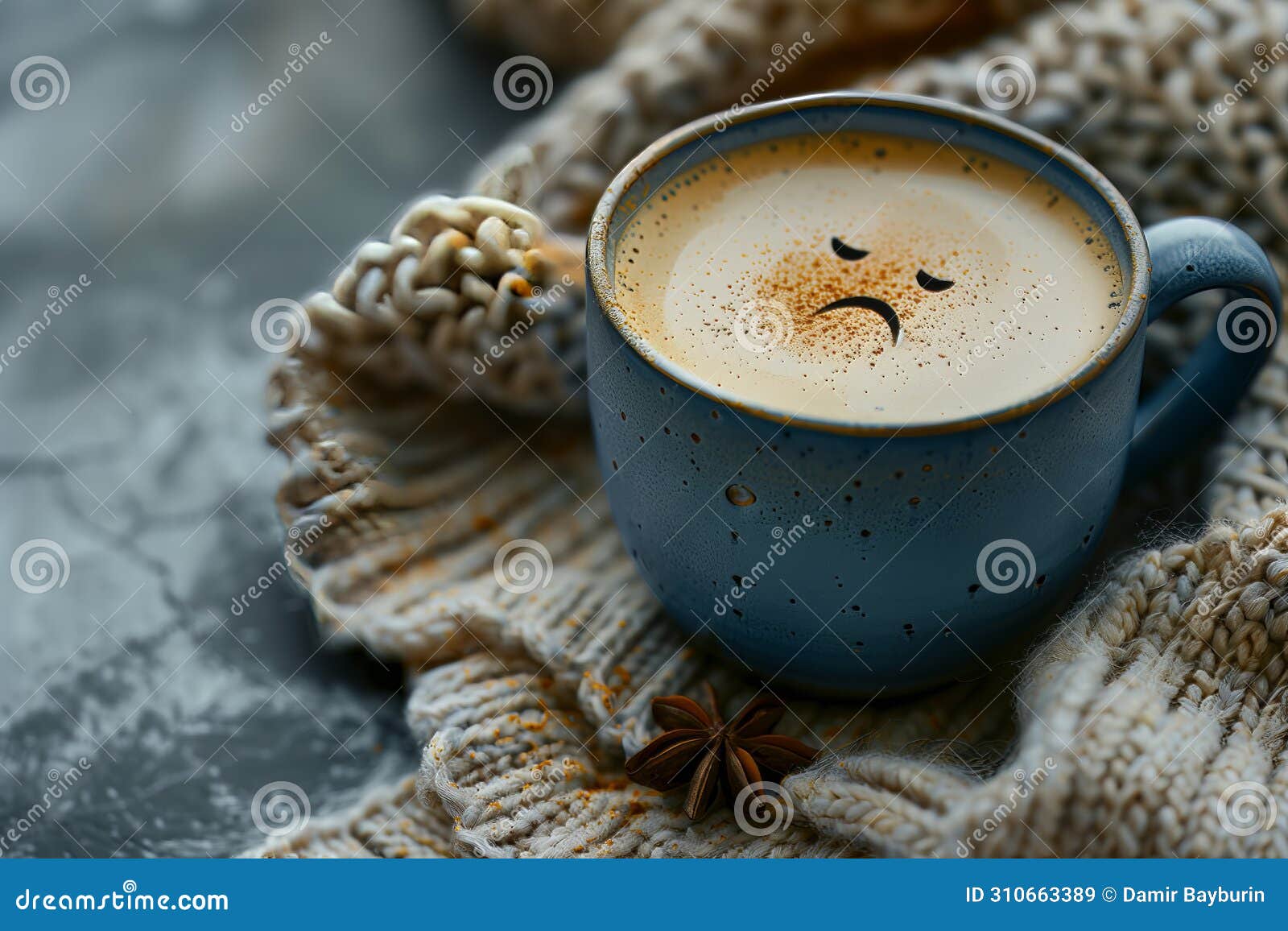 Tableware Coffee Cup with Sad Face. Singleorigin Java Coffee Ingredient ...