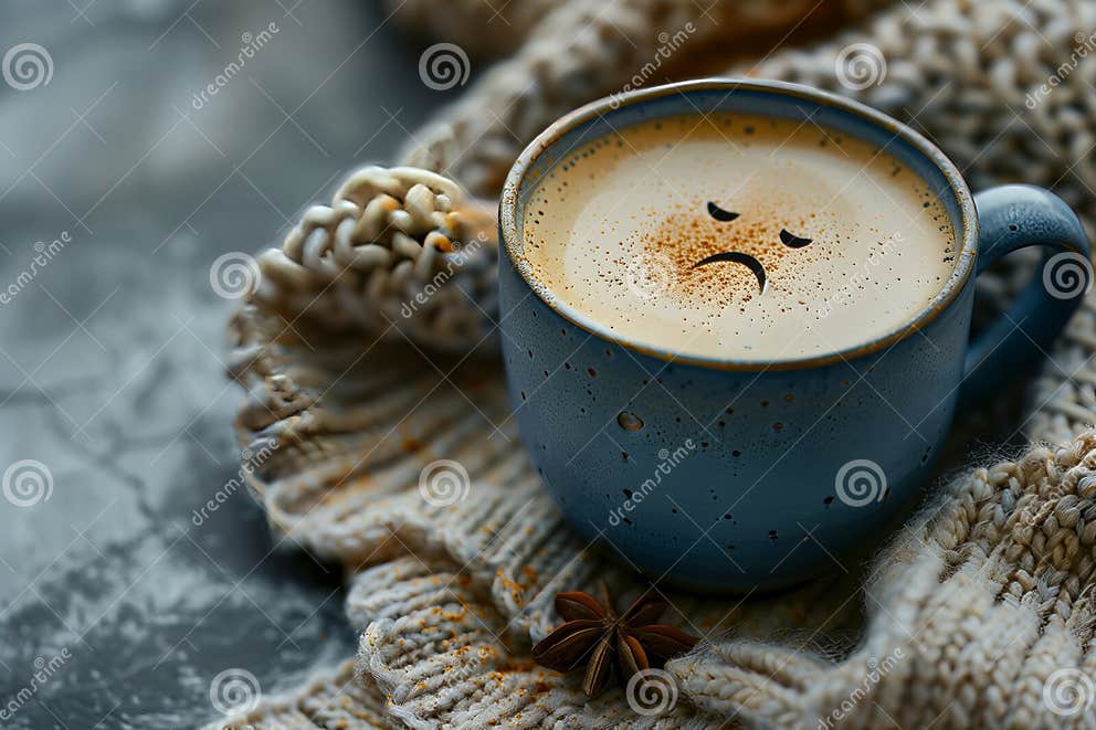 Tableware Coffee Cup with Sad Face. Singleorigin Java Coffee Ingredient ...