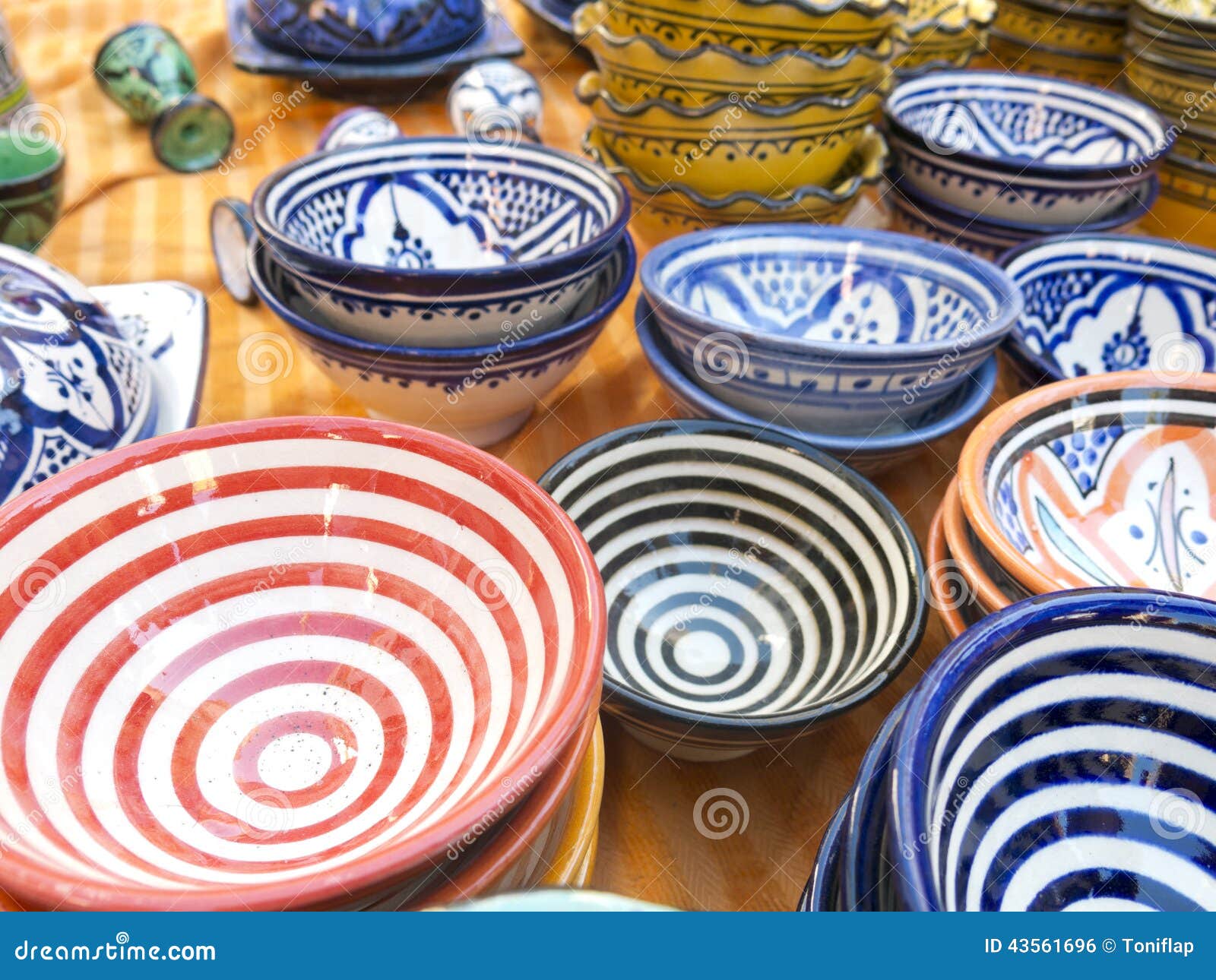 Tableware Colored of Morocco. Stock Photo - Image of moroccan, culture ...