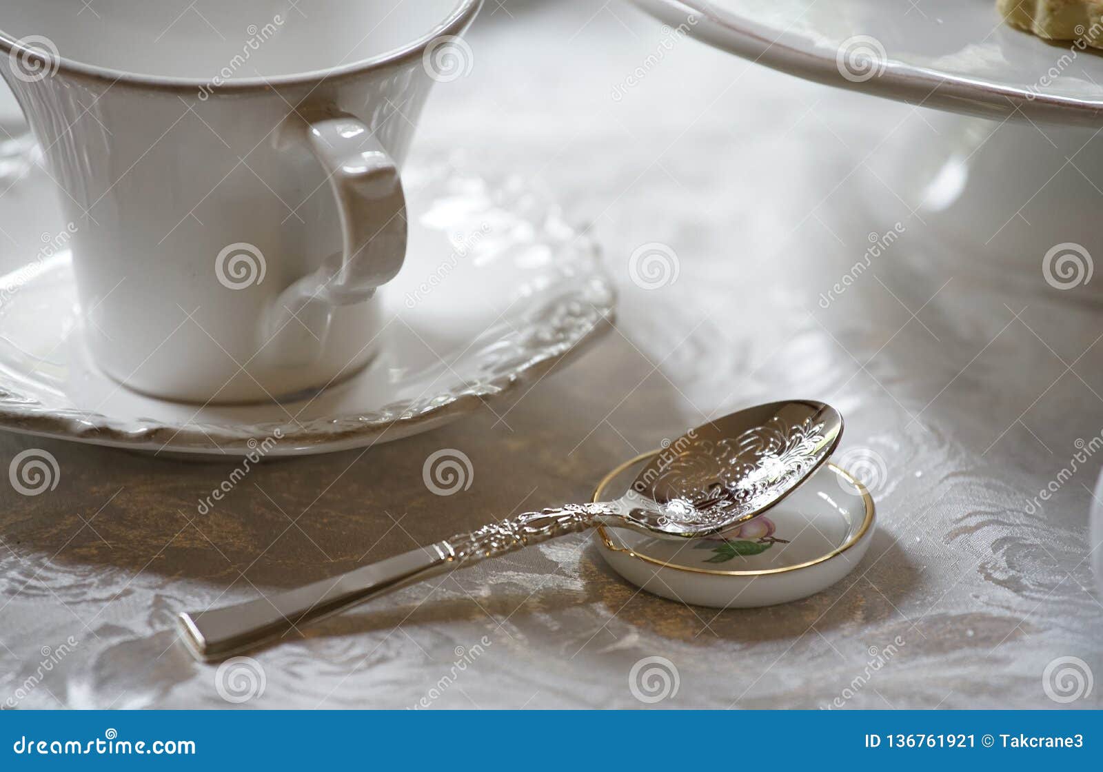 Tableware on the table stock image. Image of decoration - 136761921