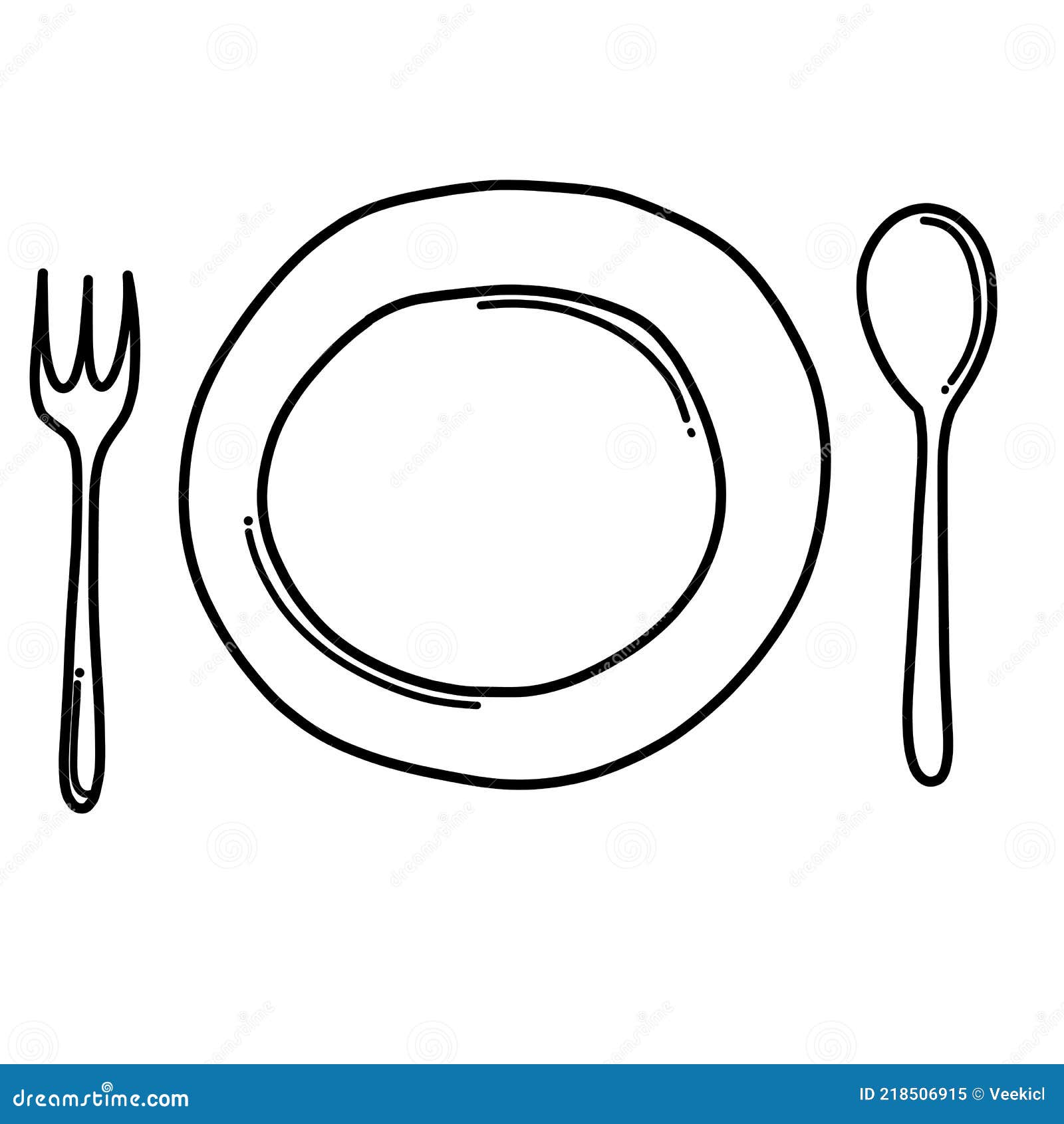 Tableware Doodle Vector Icon. Drawing Sketch Illustration Hand Drawn ...