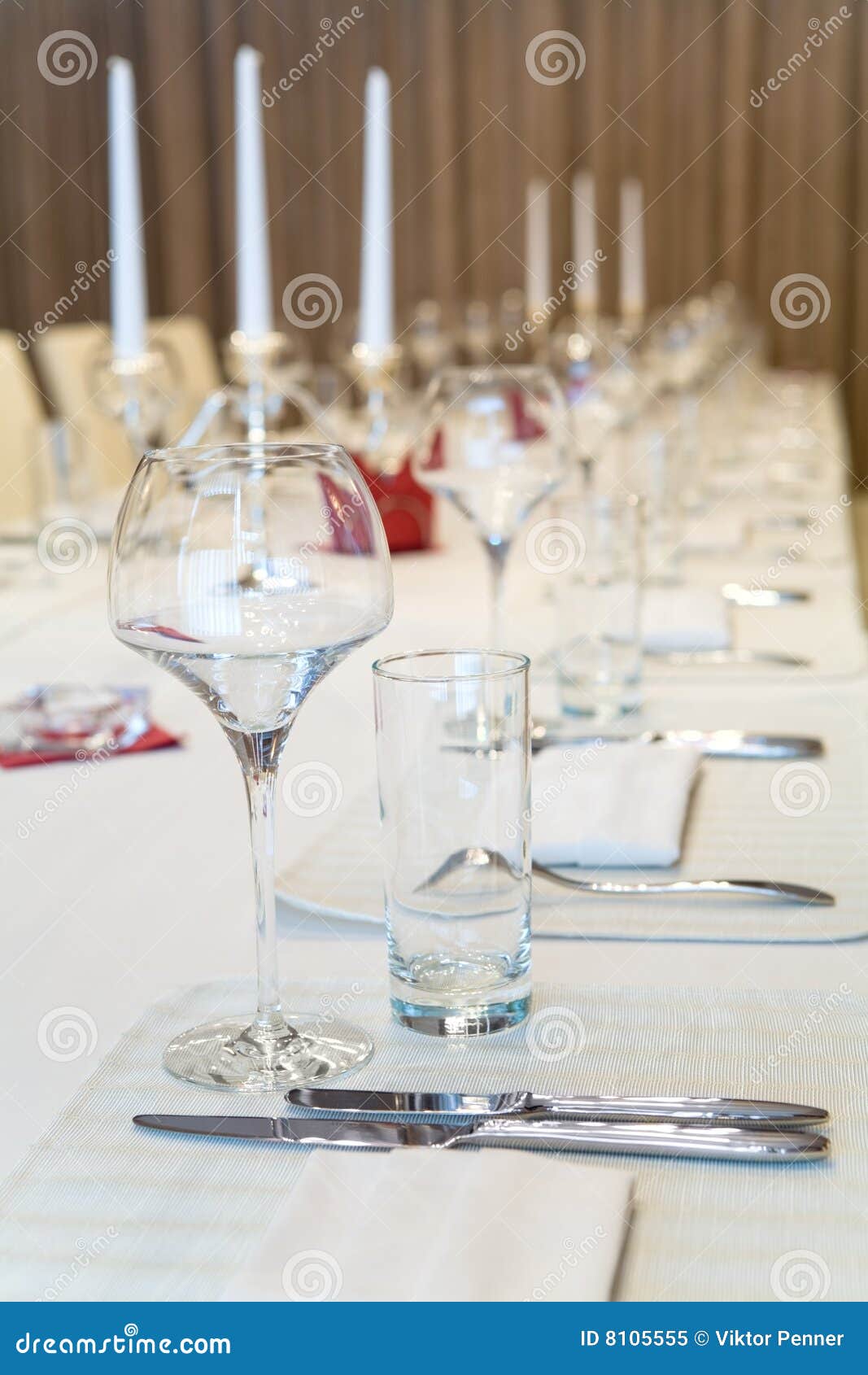 Tableware and glasses stock image. Image of dish, interior - 8105555