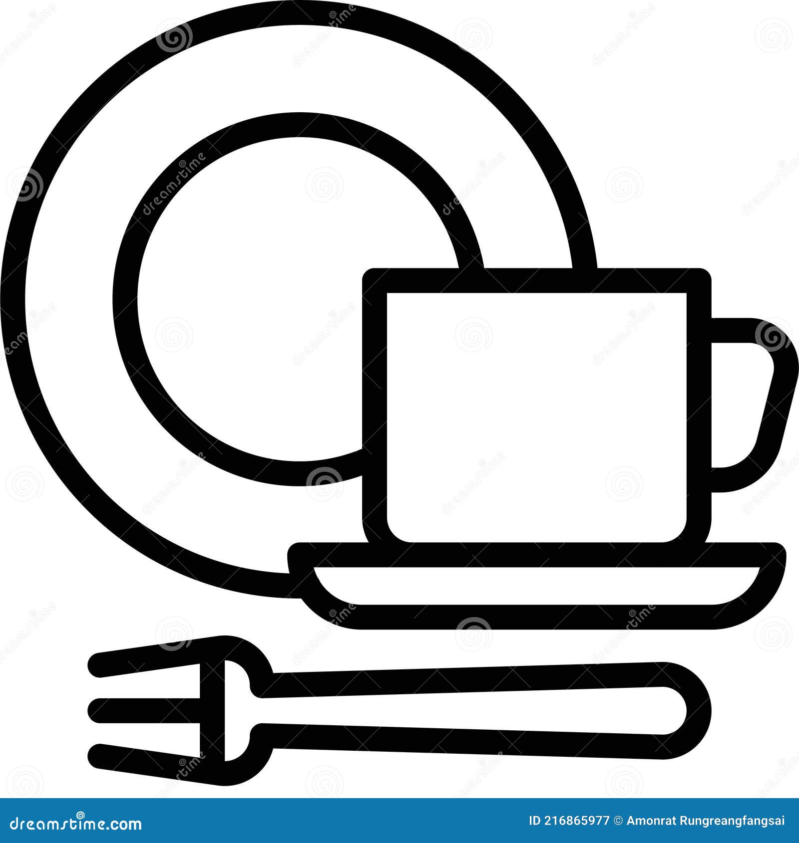 Tableware Icon, Supermarket and Shopping Mall Related Vector Stock ...