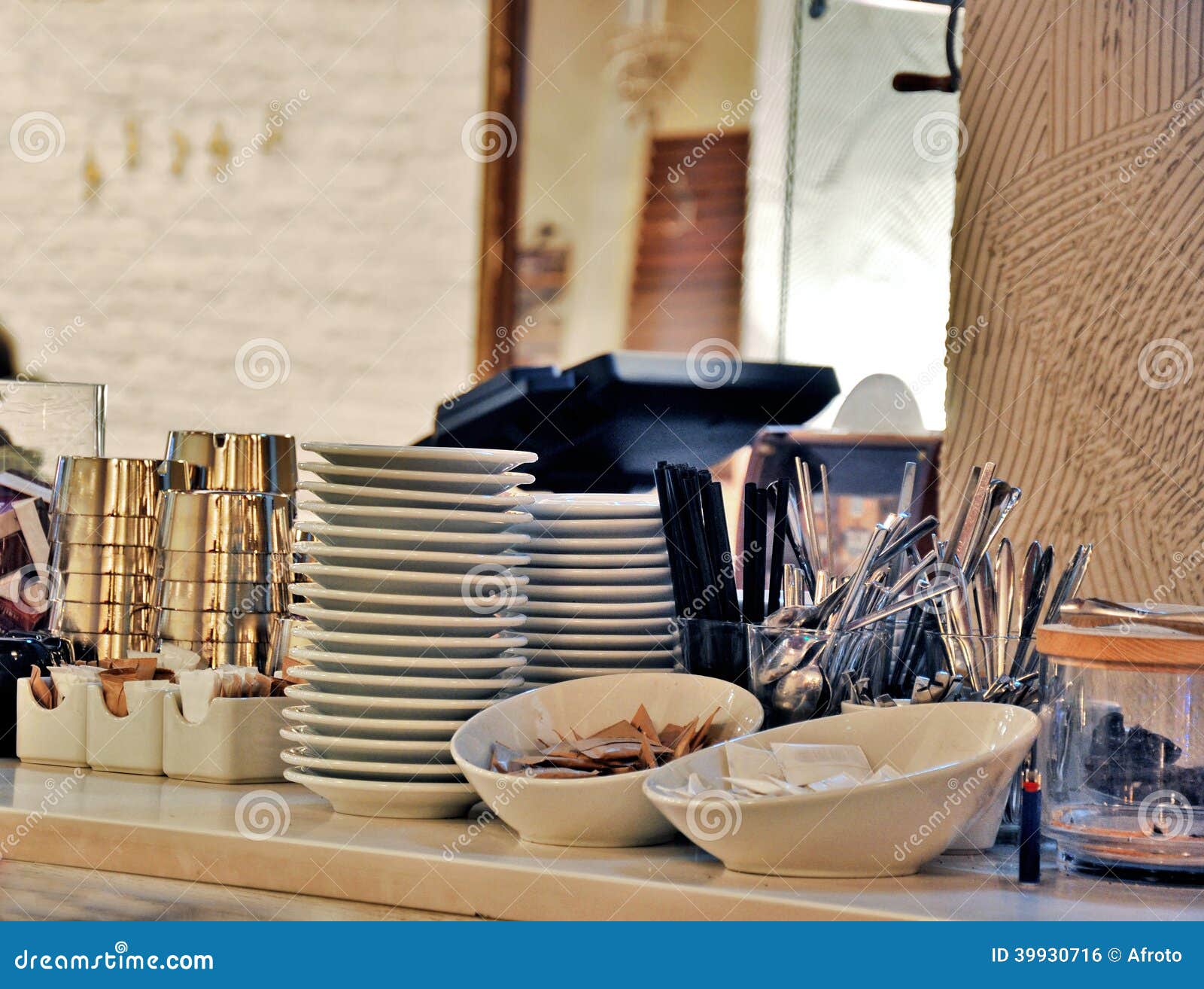 Tableware and plates stock photo. Image of service, empty - 39930716