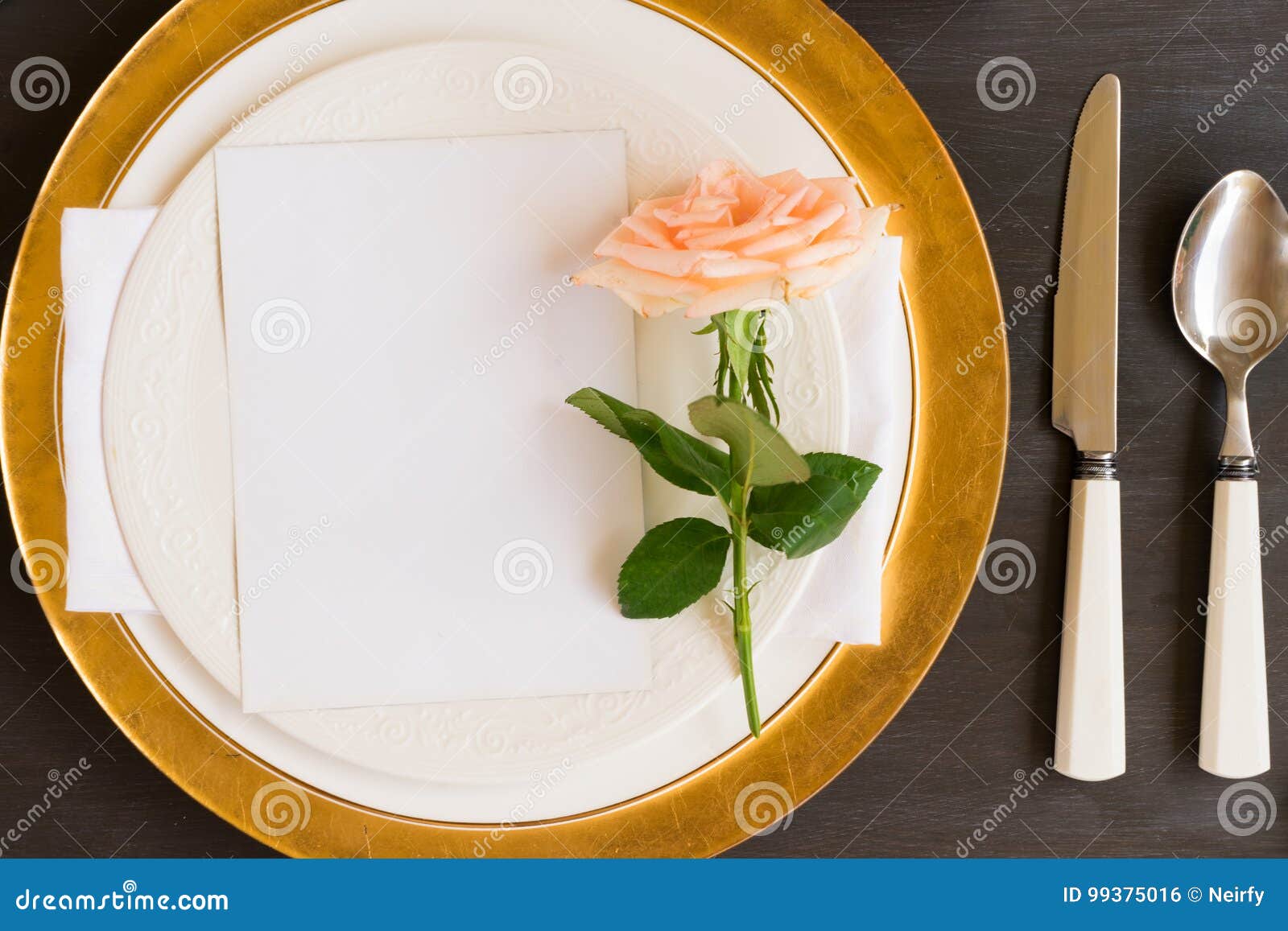 Tableware set on table stock photo. Image of dinnerware - 99375016
