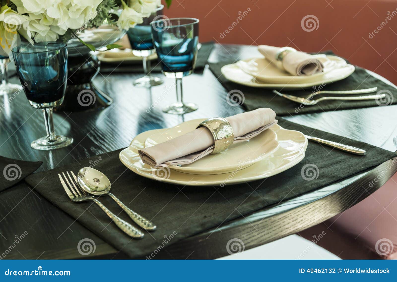 Tableware on the table stock photo. Image of clean, knife - 49462132