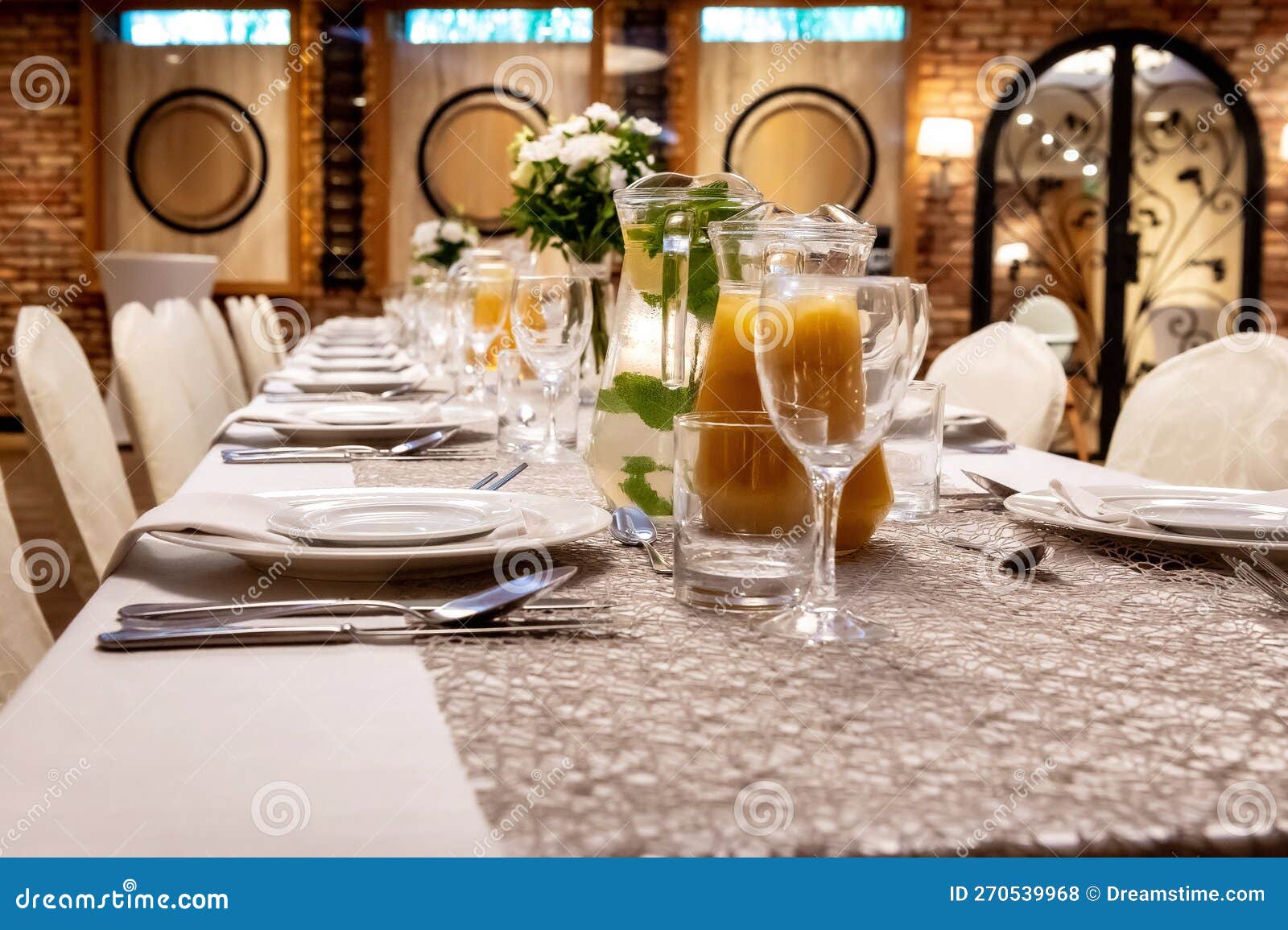 Tableware and Table Decorations at Celebrations Stock Photo - Image of ...