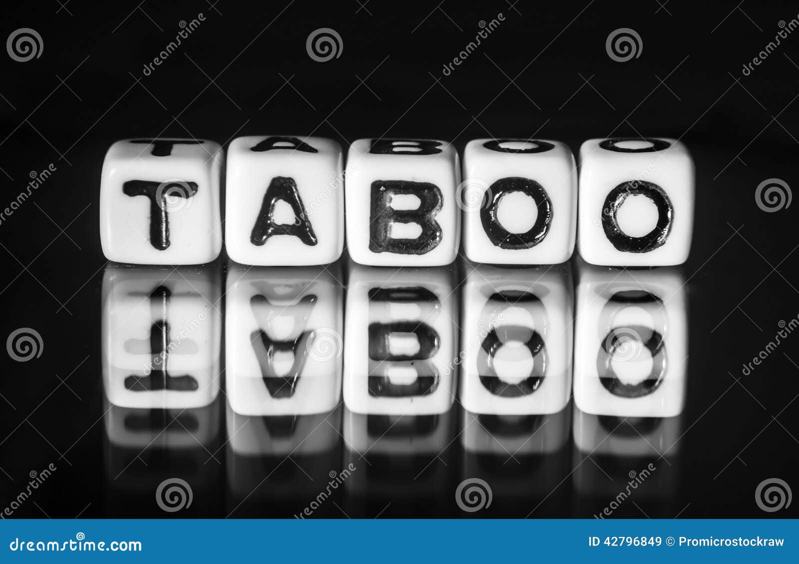 Taboe met zwart-wit thema stock afbeelding. Image of verbannen - 42796849