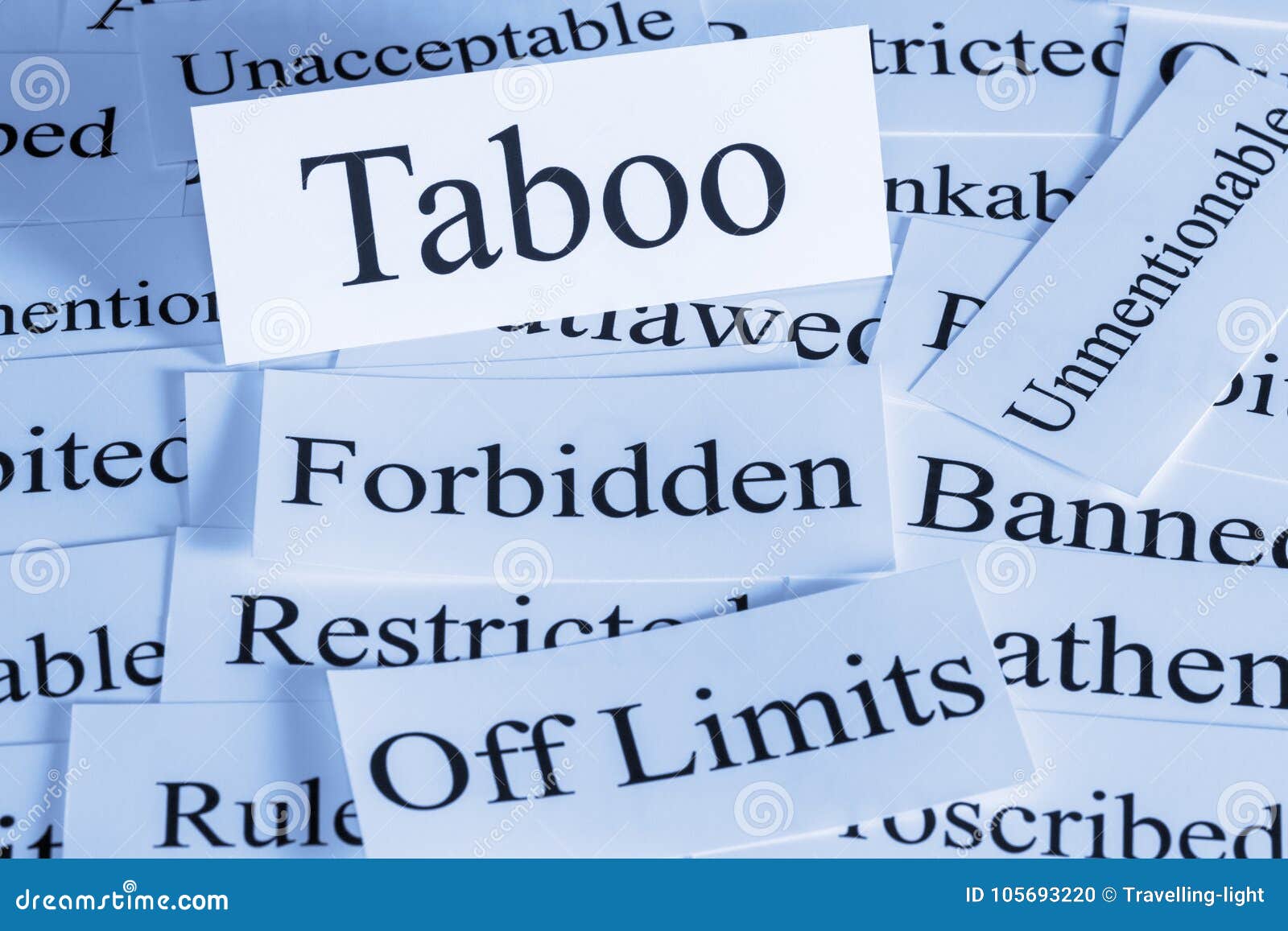 Taboo Concept stock photo. Image of limits, ruled, unthinkable - 105693220