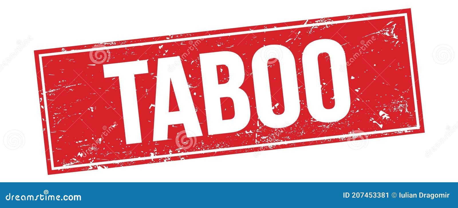 TABOO Text on Red Grungy Rectangle Stamp Stock Illustration ...