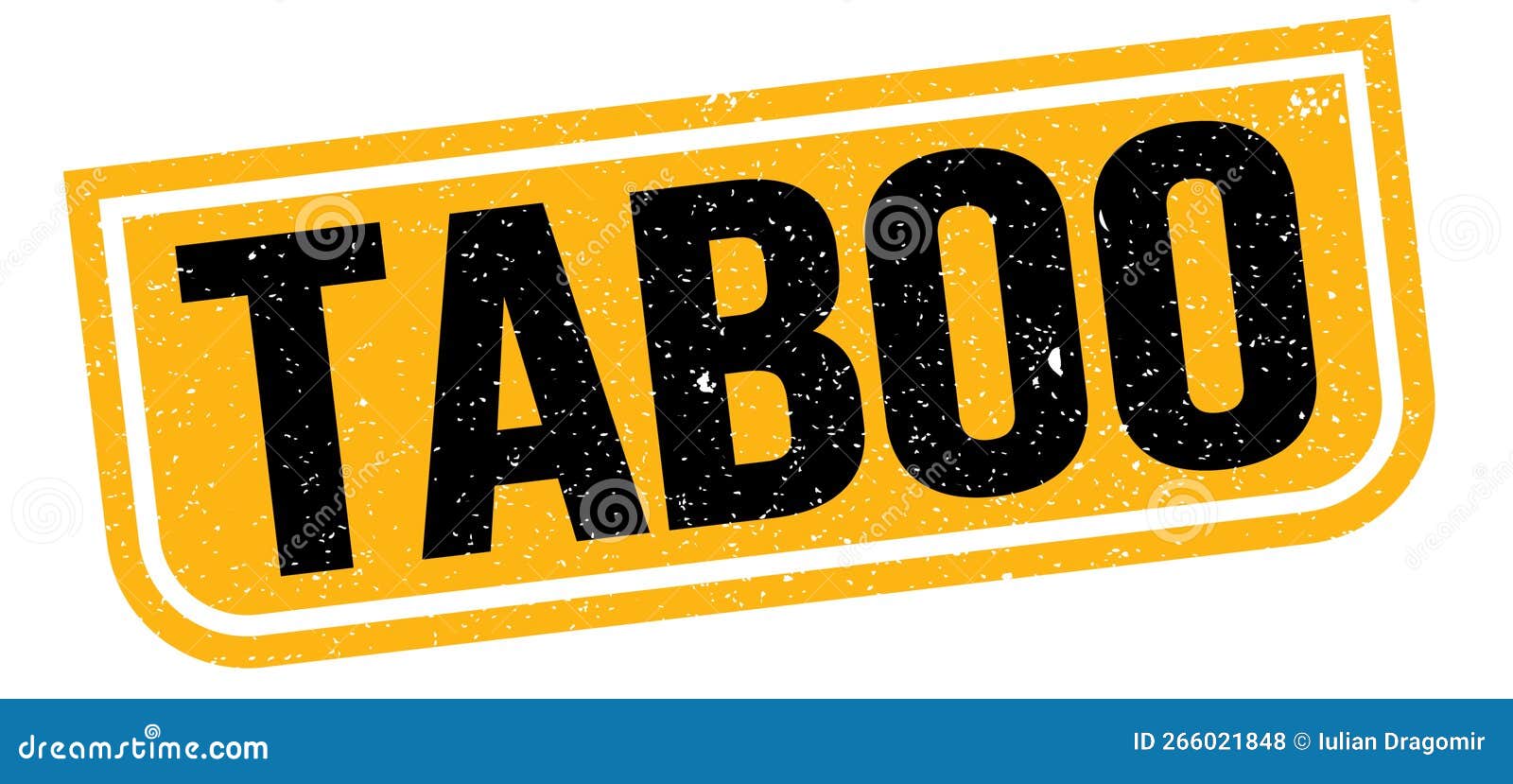 TABOO Text Written on Yellow-black Stamp Sign Stock Illustration ...