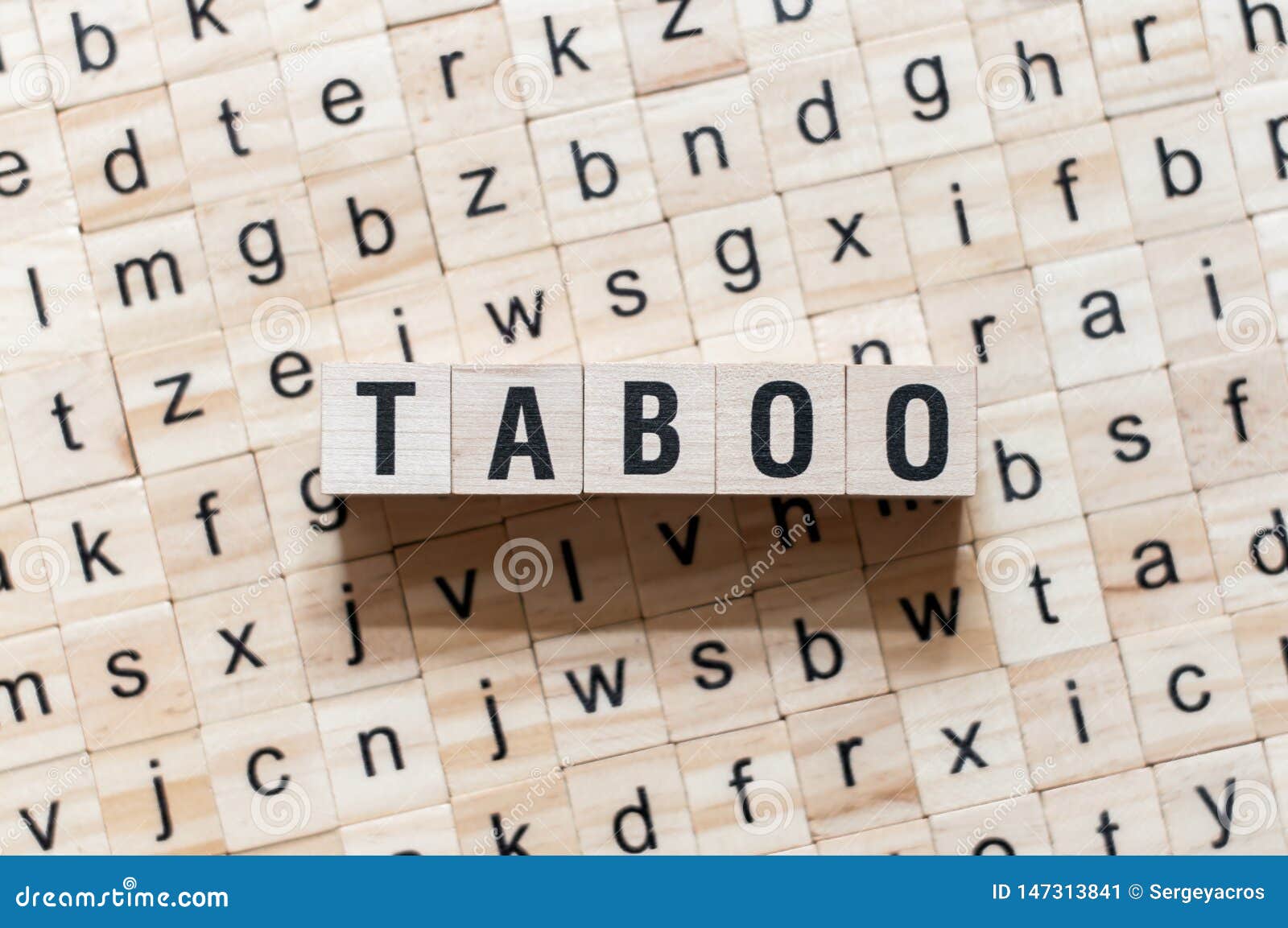 Taboo Word Concept on Cubes Stock Image - Image of flip, impossible ...