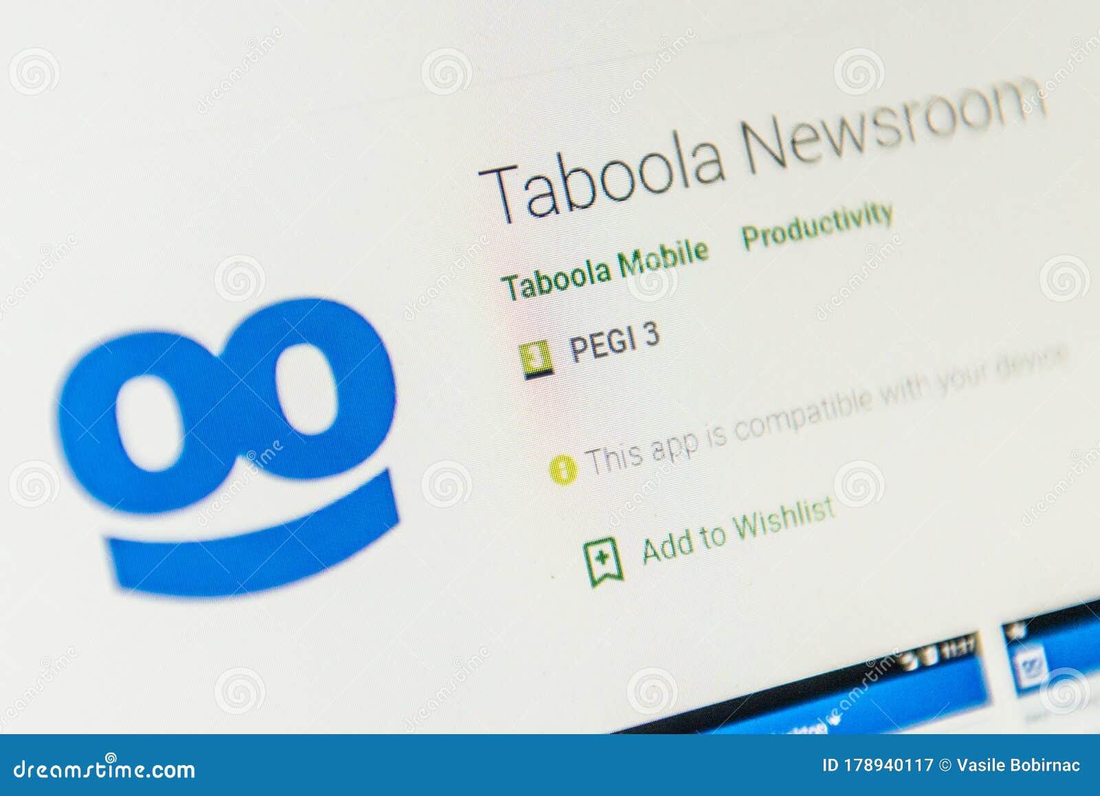 Taboola App Icon. Selective Focus. Editorial Photography - Image of ...