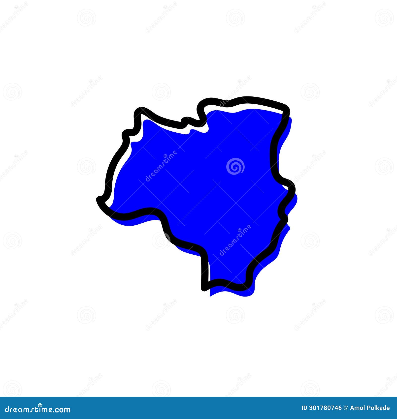 Tabora Region of Tanzania Vector Map Illustration Stock Vector ...
