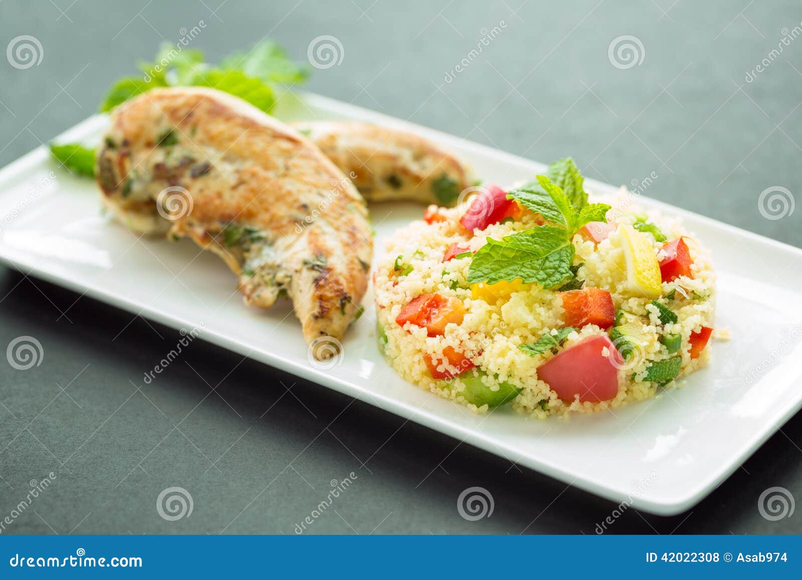 TaboulÃ© salad stock photo. Image of couscous, bouche - 42022308