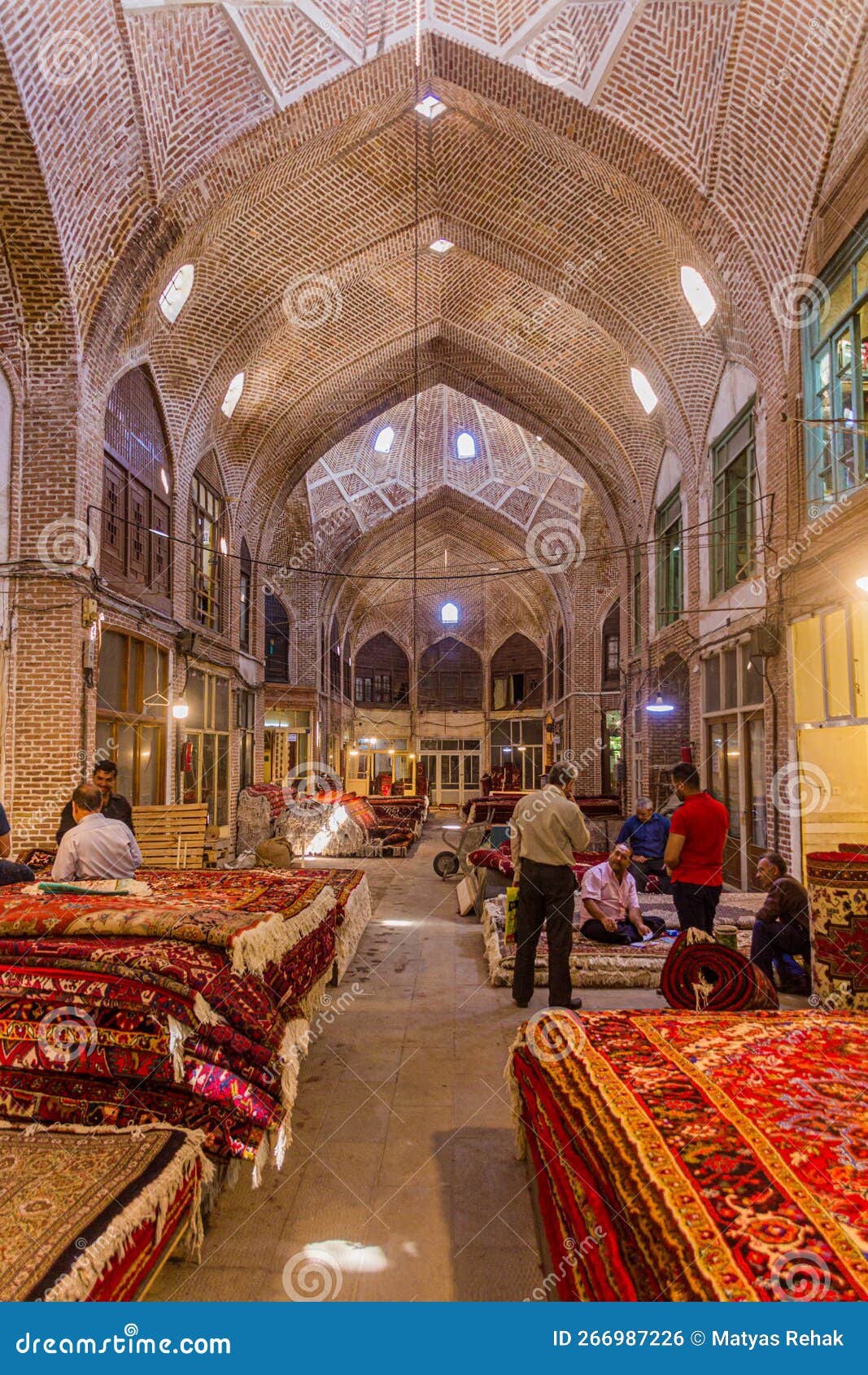 TABRIZ, IRAN - JULY 15, 2019: Carpet Section of the Bazaar in Tabriz ...