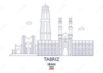 Tabriz City Skyline, Iran stock vector. Illustration of celebrated ...
