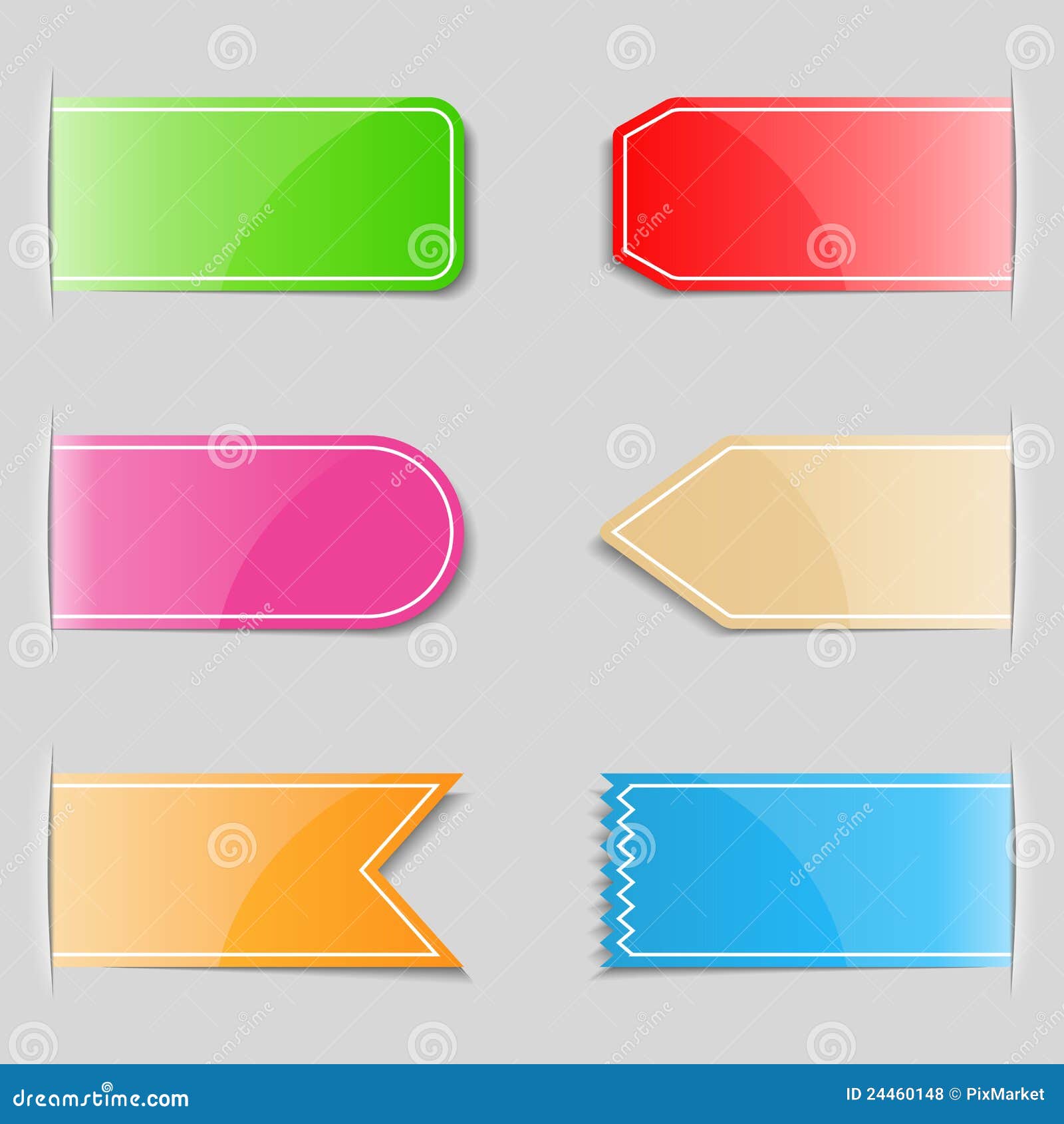 Tabs stock vector. Illustration of discount, graphic - 24460148