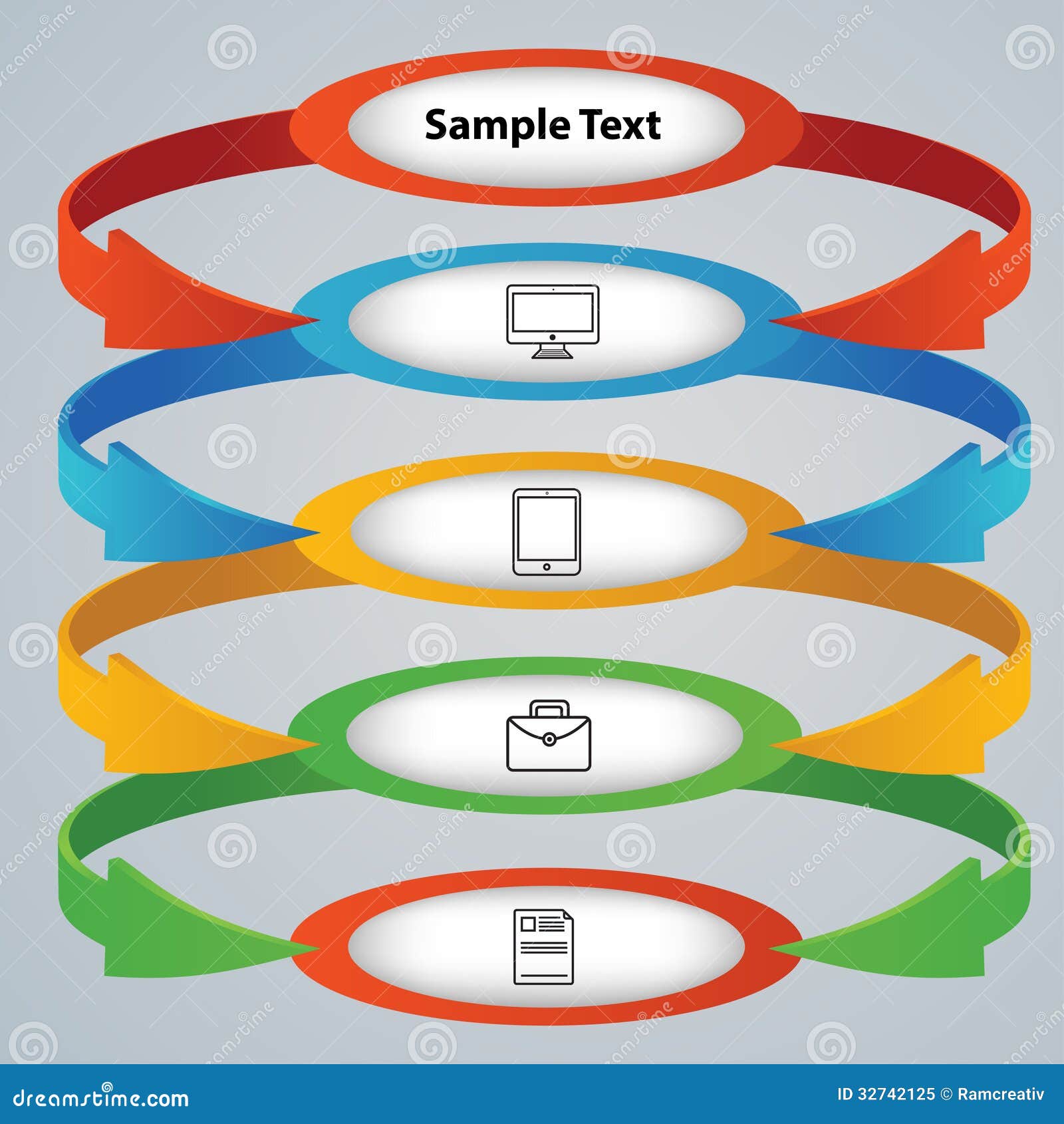 Tabs with Icons for Business Concepts Stock Vector - Illustration of ...
