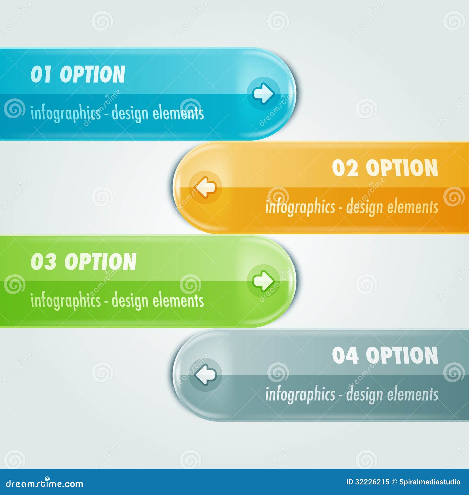 Tabs Infographic with Four Options Stock Vector - Illustration of ...